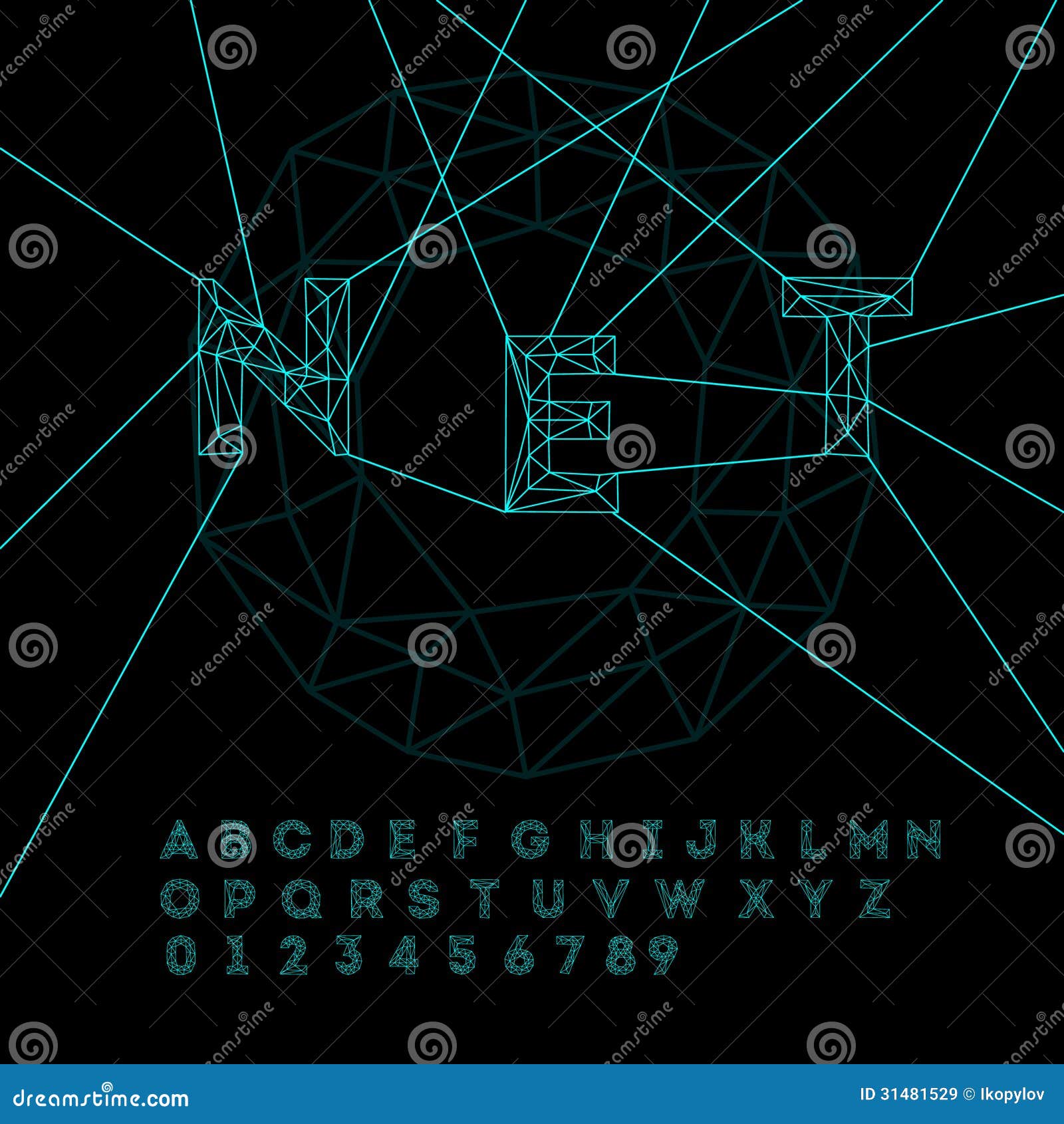 Space technology alphabet stock vector. Illustration of light - 31481529