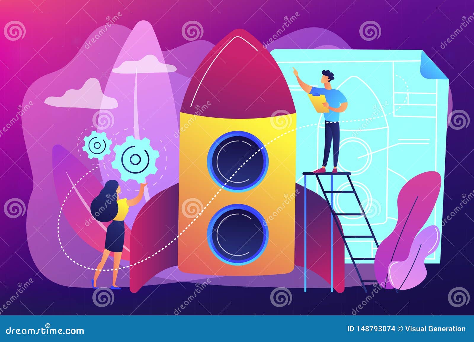 Space Technology Concept Vector Illustration. Stock Vector ...