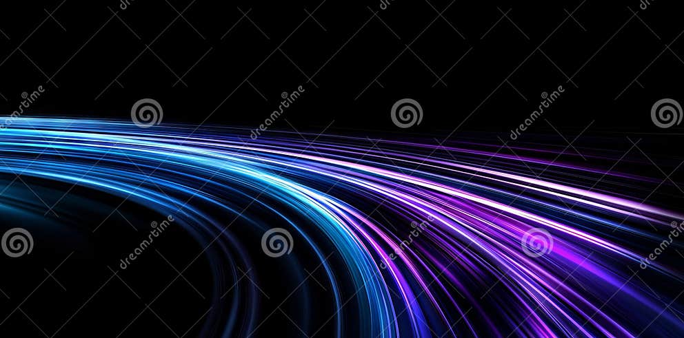 Space Technology Horizontal Blue Purple Hi-tech Speed Warp Background ...
