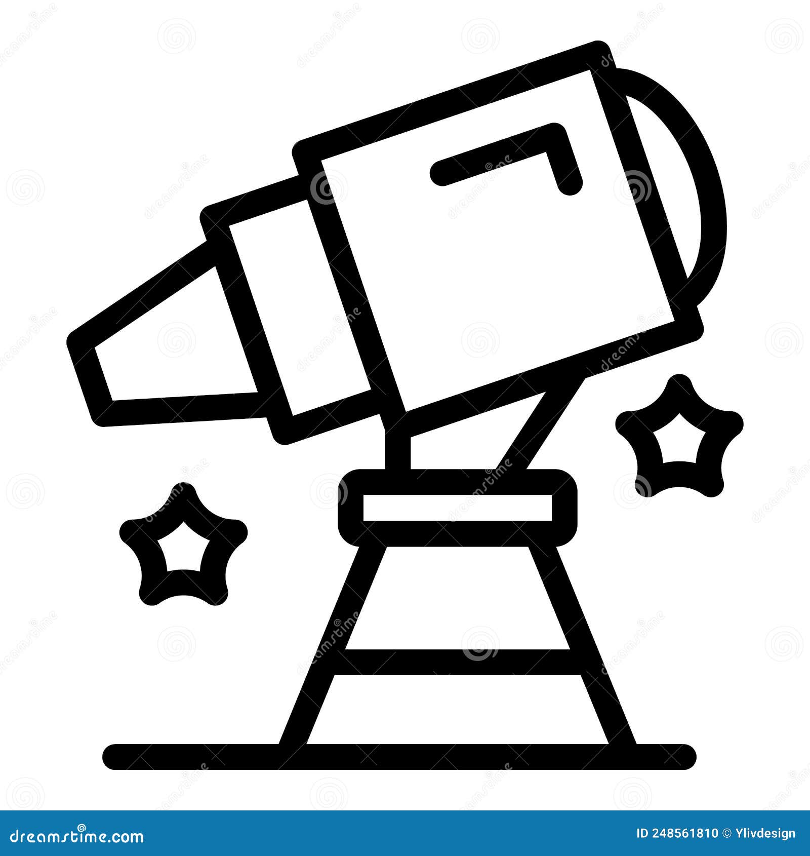 Space Telescope Icon Outline Vector. Core Mission Stock Vector ...