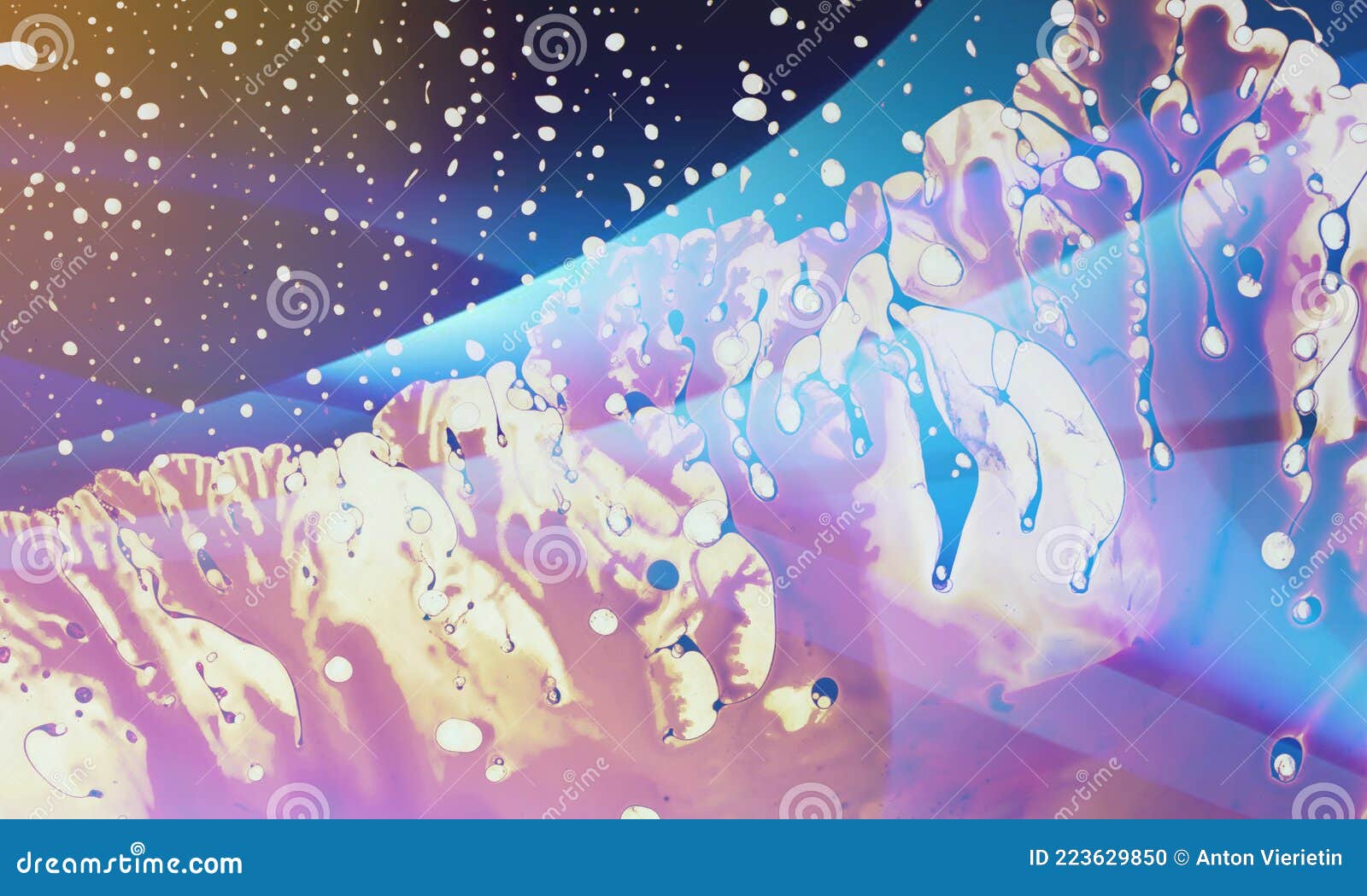 Space Theme. Bright Multicolored Background in Neon Lights. Copyspace ...