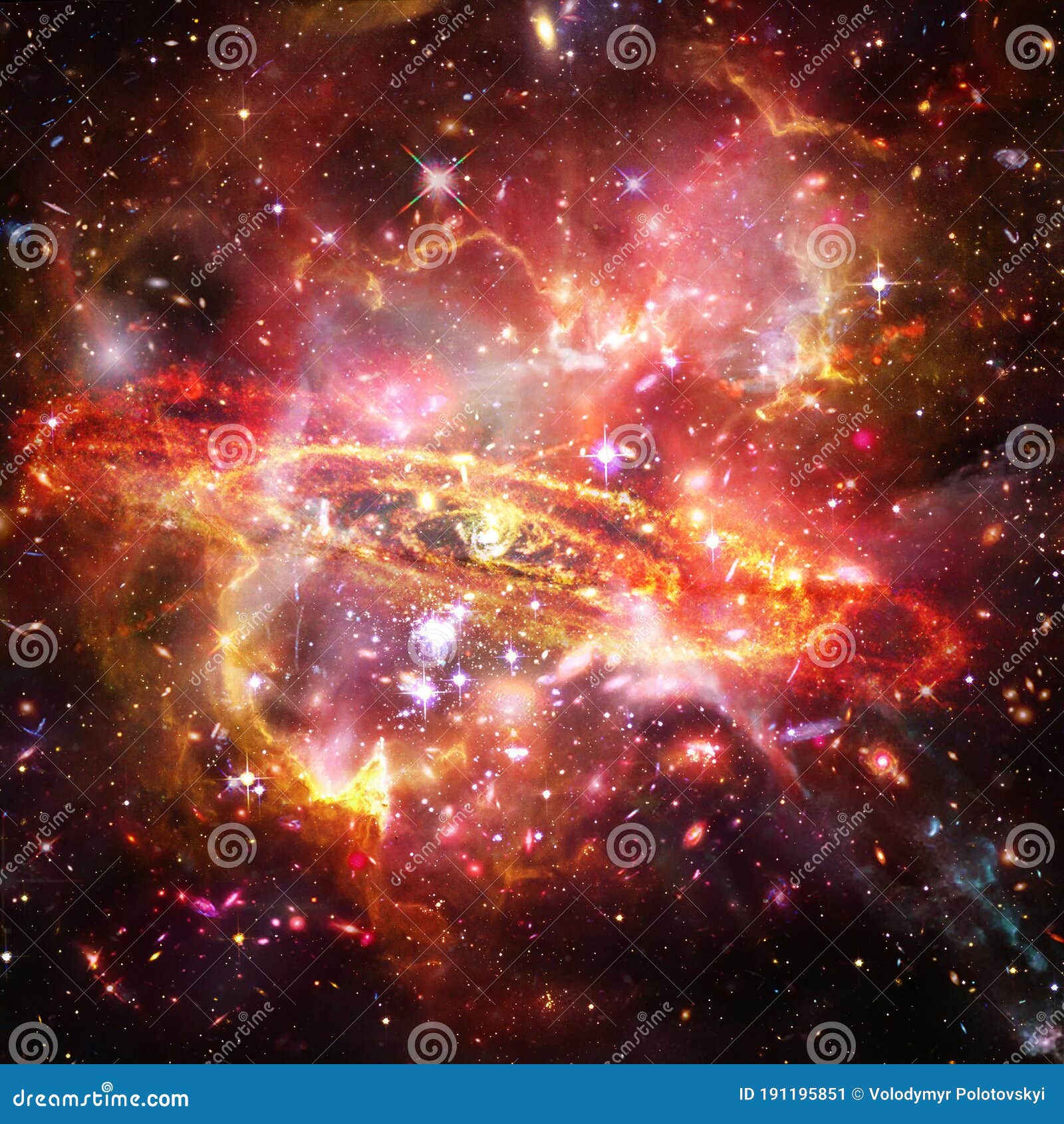 Galaxy and Stars. the Elements of this Image Furnished by NASA Stock ...