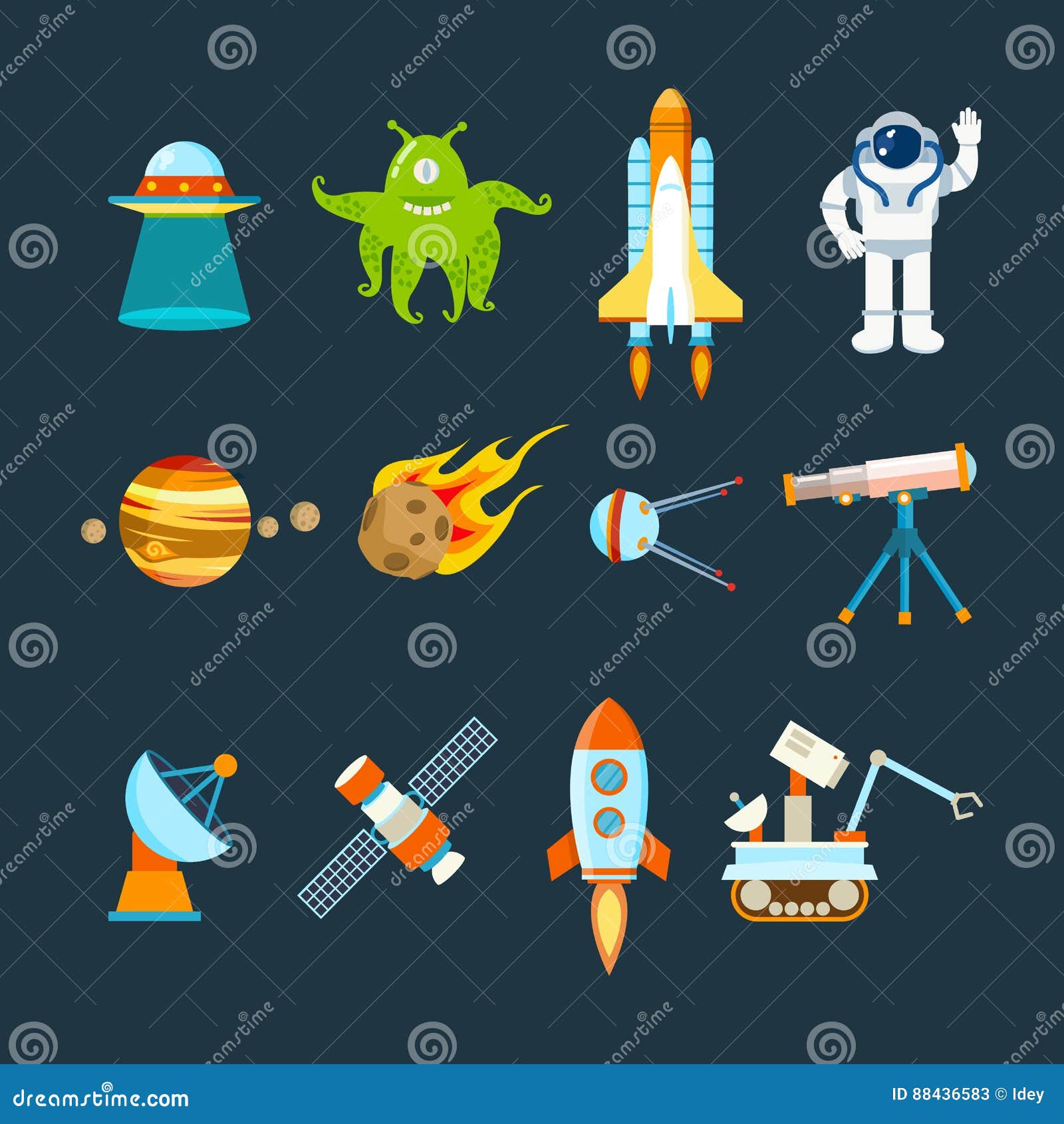 Space Theme, Transport, Planets, Objects, Satellites, Instruments for ...