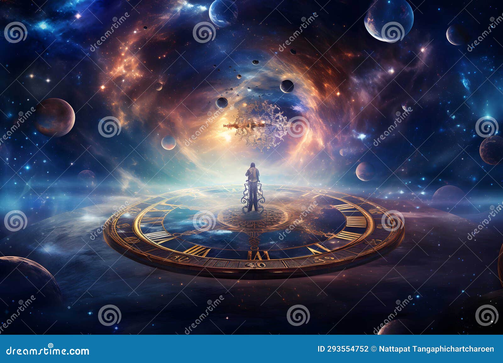 Space of Time Dimension Concept, Illusion, Time Theory, Generated AI ...