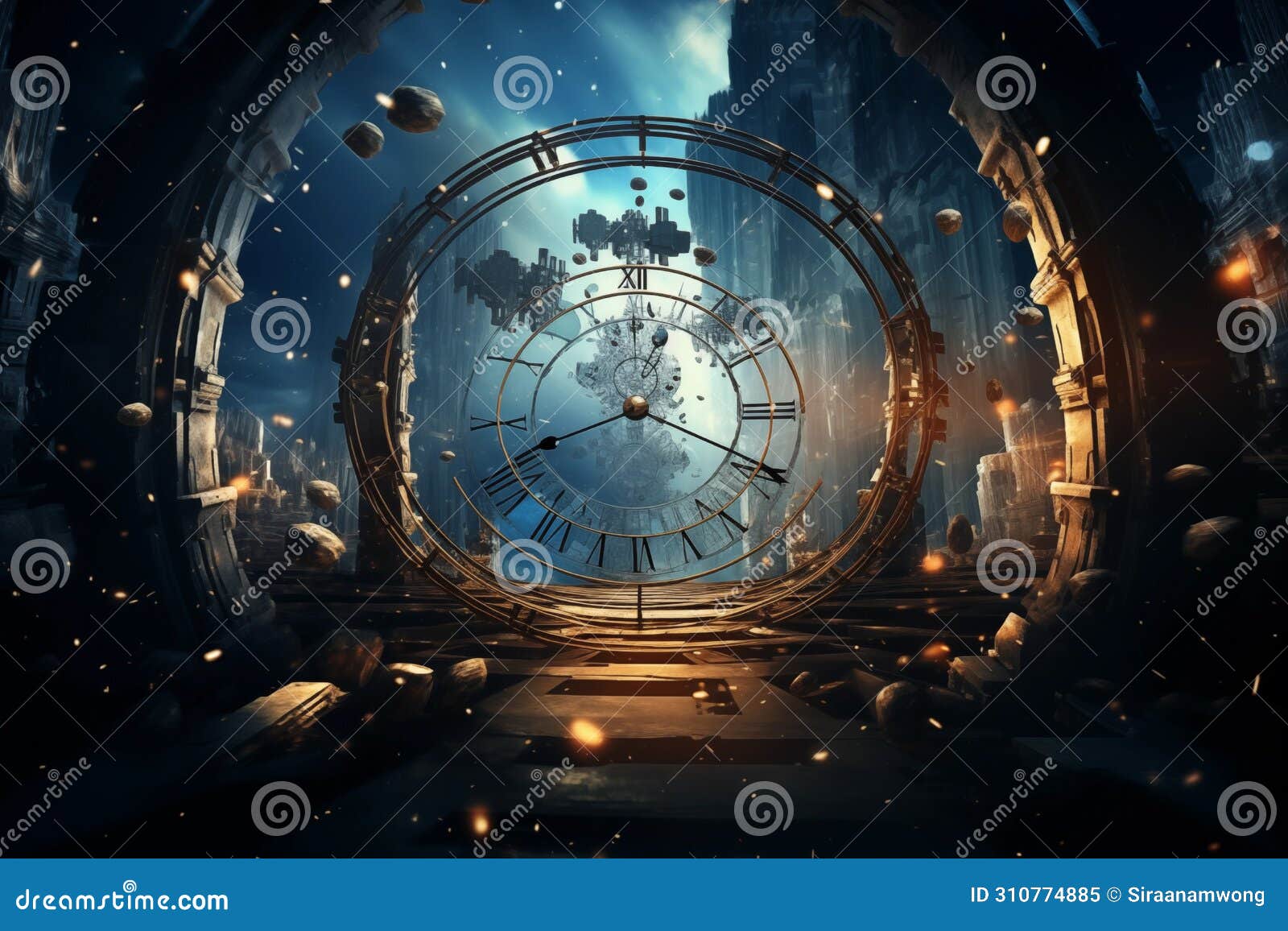 Space of Time Dimension Concept. Time Theory. by Generate Ai Stock ...