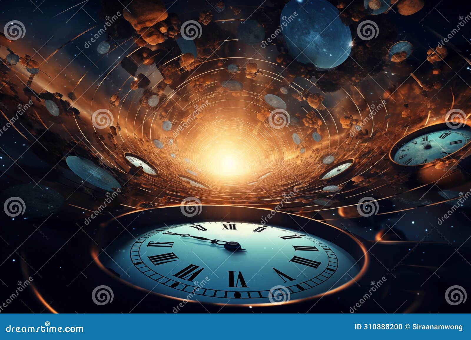 Space of Time Dimension Concept. Time Theory. by Generate Ai Stock ...