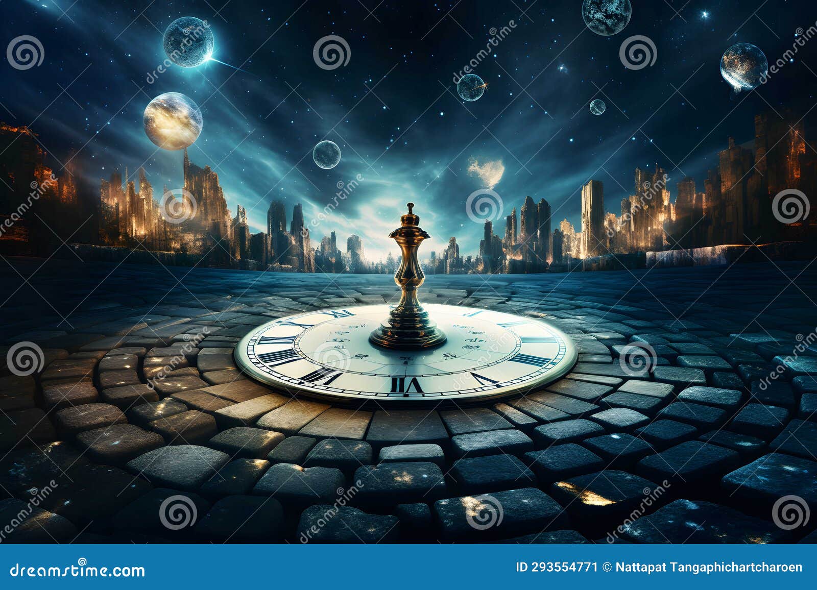 Space of Time Dimension Concept, Universe, Time Theory, Generated AI ...