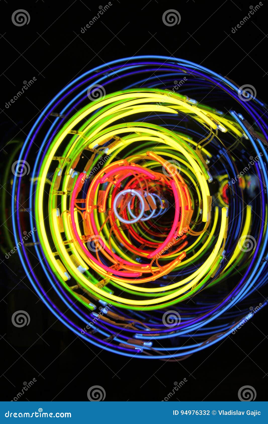 Space and Time, Neon, Xenon, Argon Lights Stock Photo - Image of spiral ...