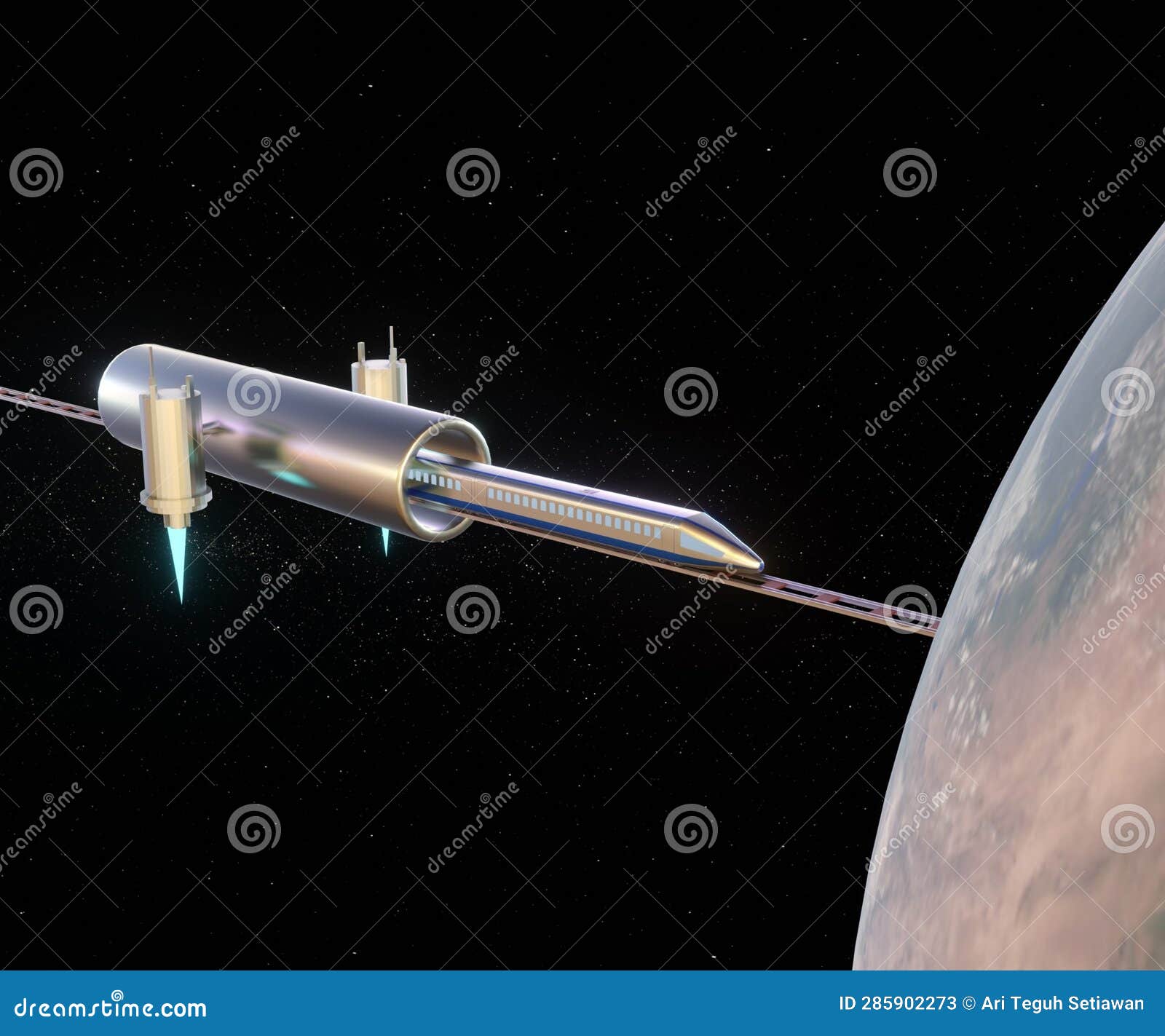 Space Train, Interplanetary Transportation with Railway Connected ...