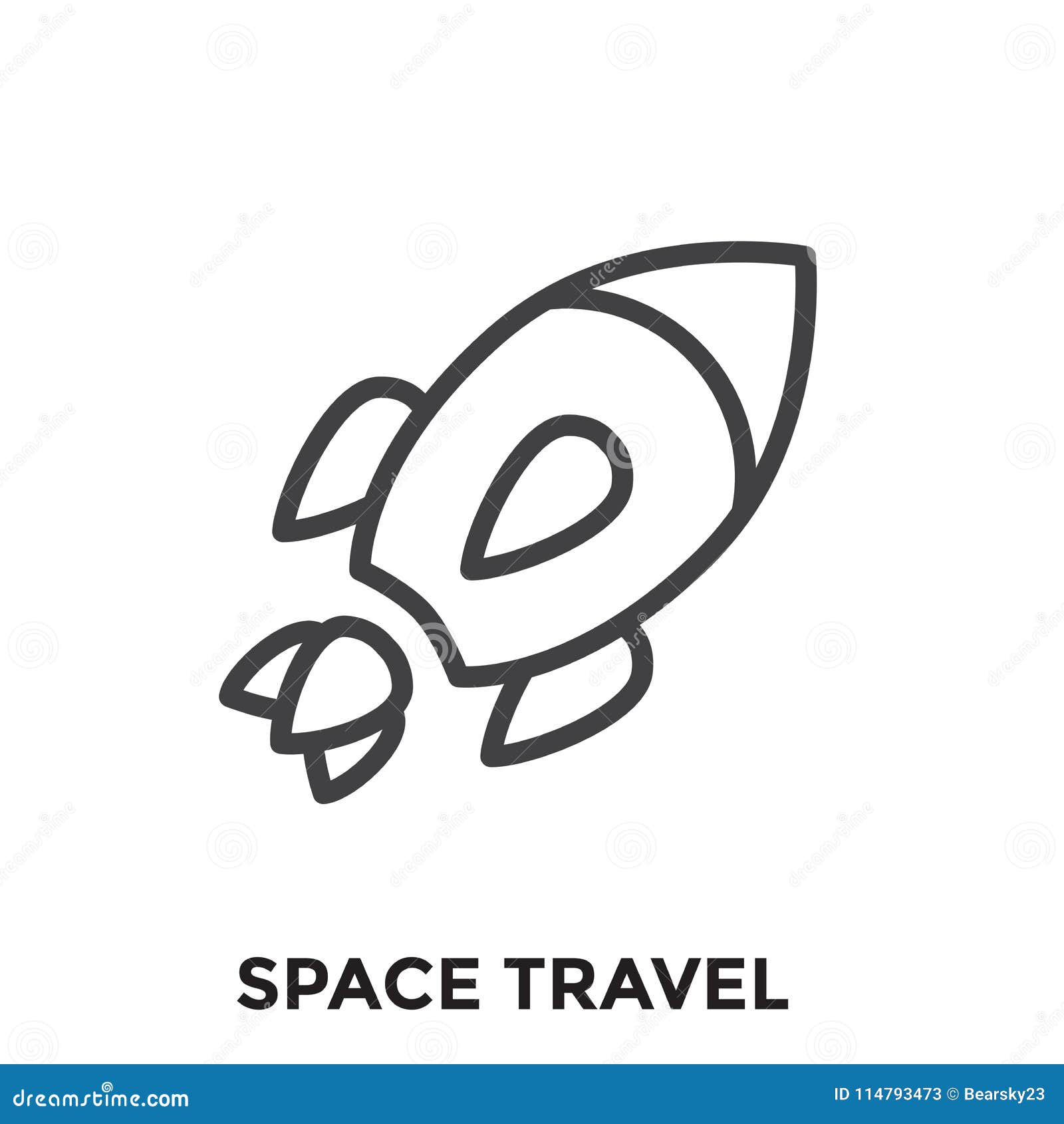 Space Travel Icon - Rocket - Tourism To Outer Space - Exploration ...