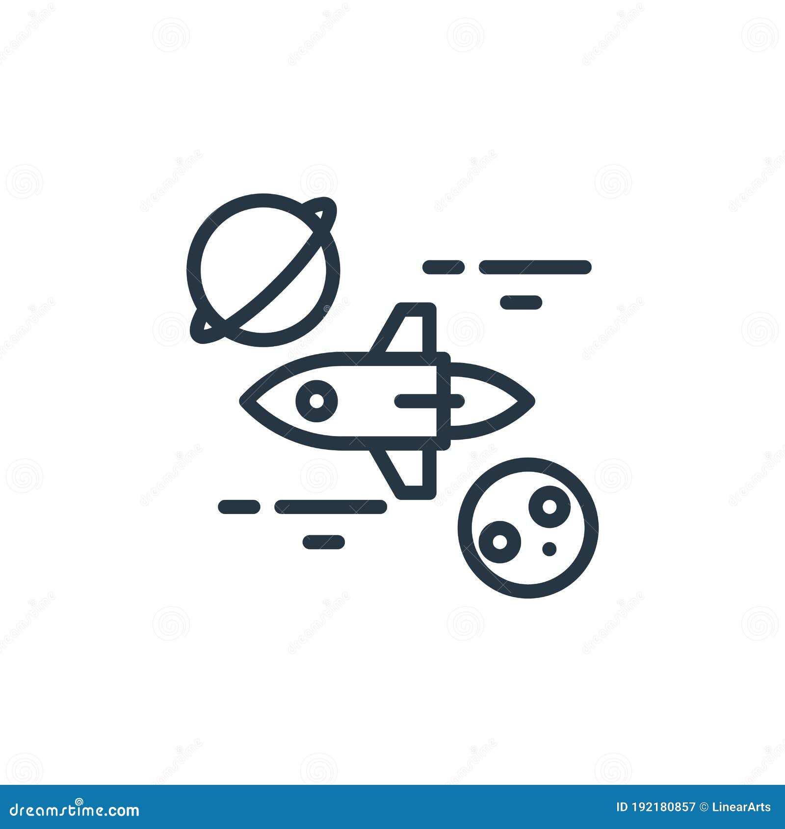 Space Travel Icon Vector from Universe Concept. Thin Line Illustration ...