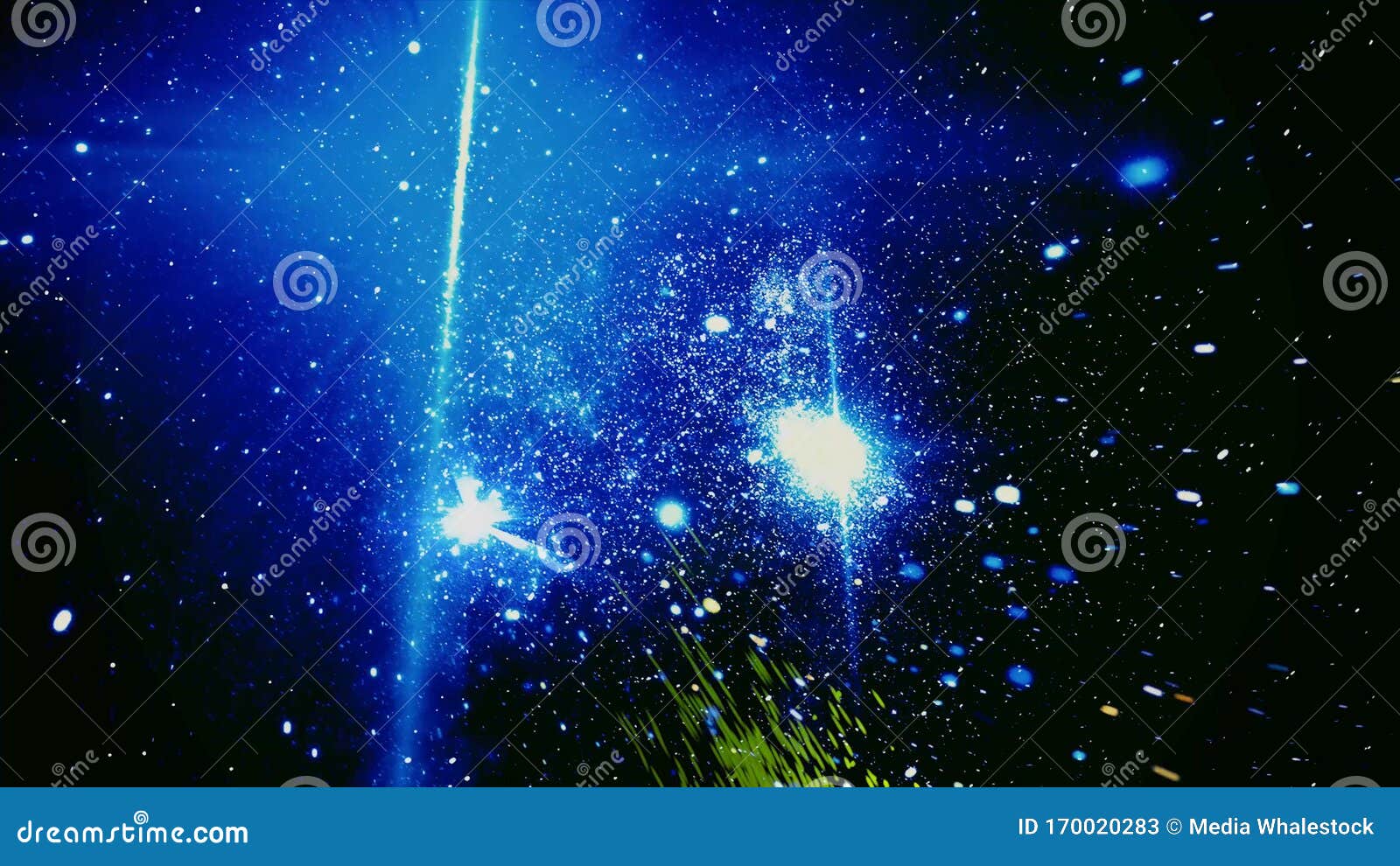 Space Travel through Stars Trails and Glowing Light Rays, Seamless Loop ...