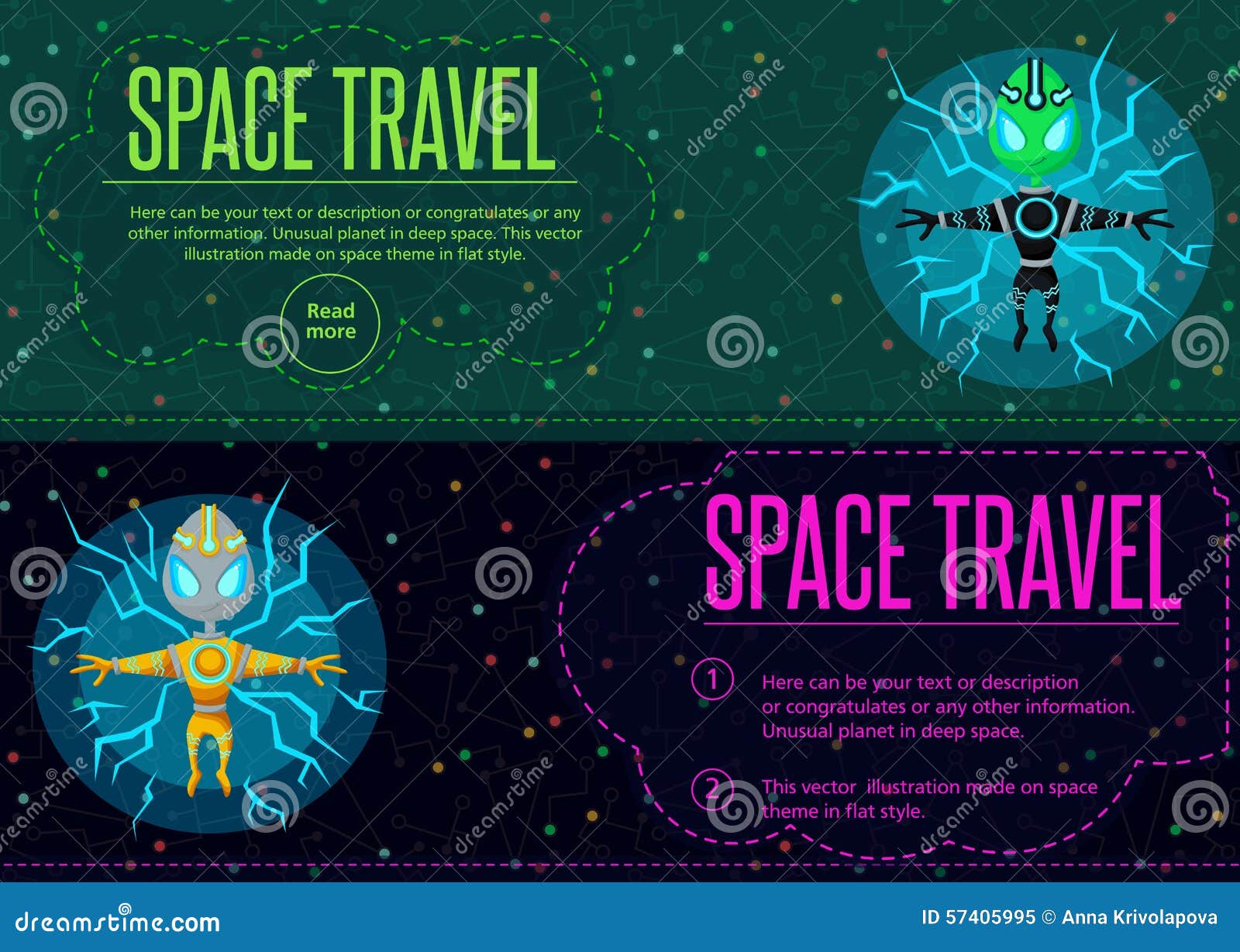 Space Travel. Vector Illustration in Style Flat Stock Vector ...