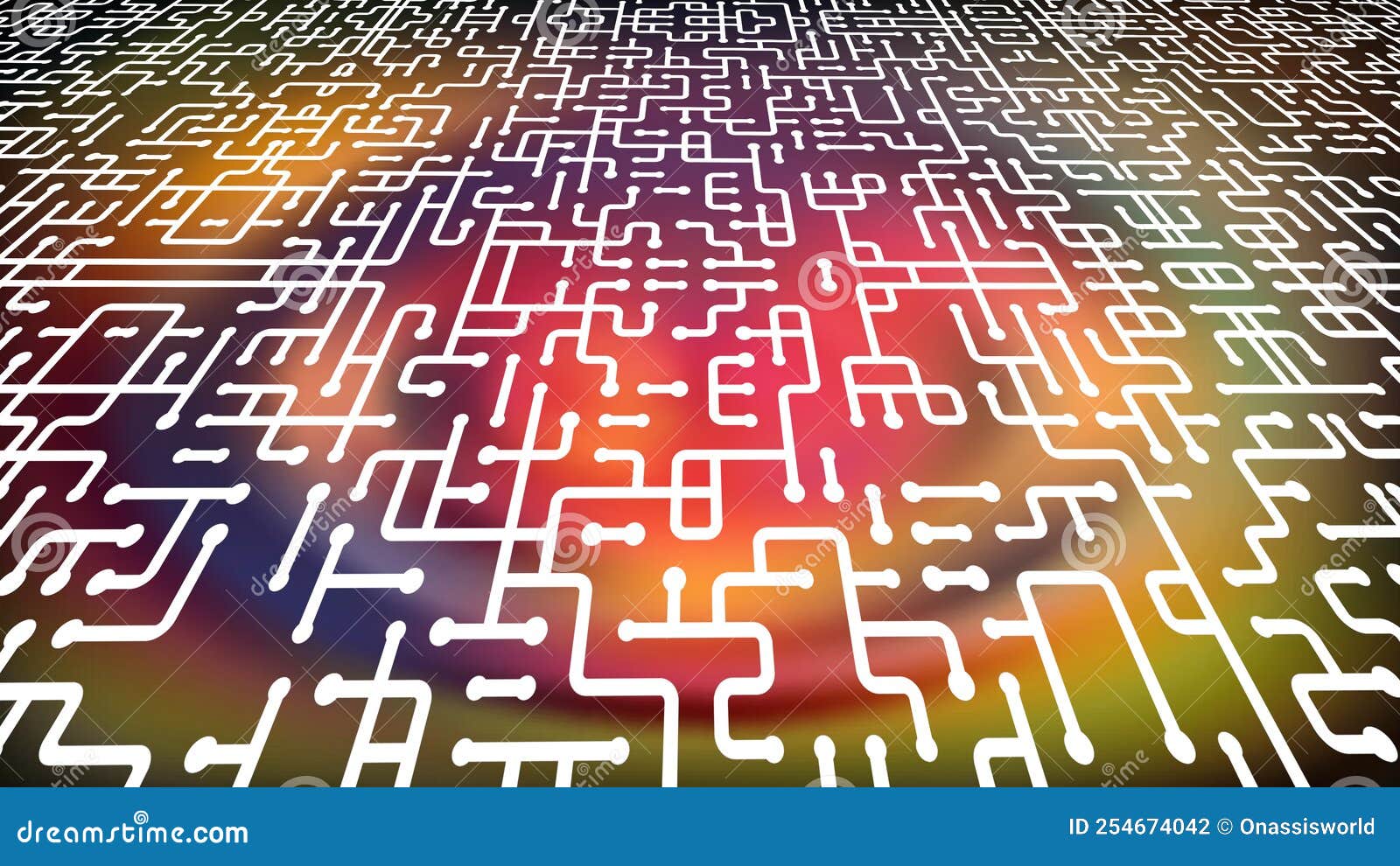 Space Universe Cosmos Technology PCB Abstract Background Stock ...