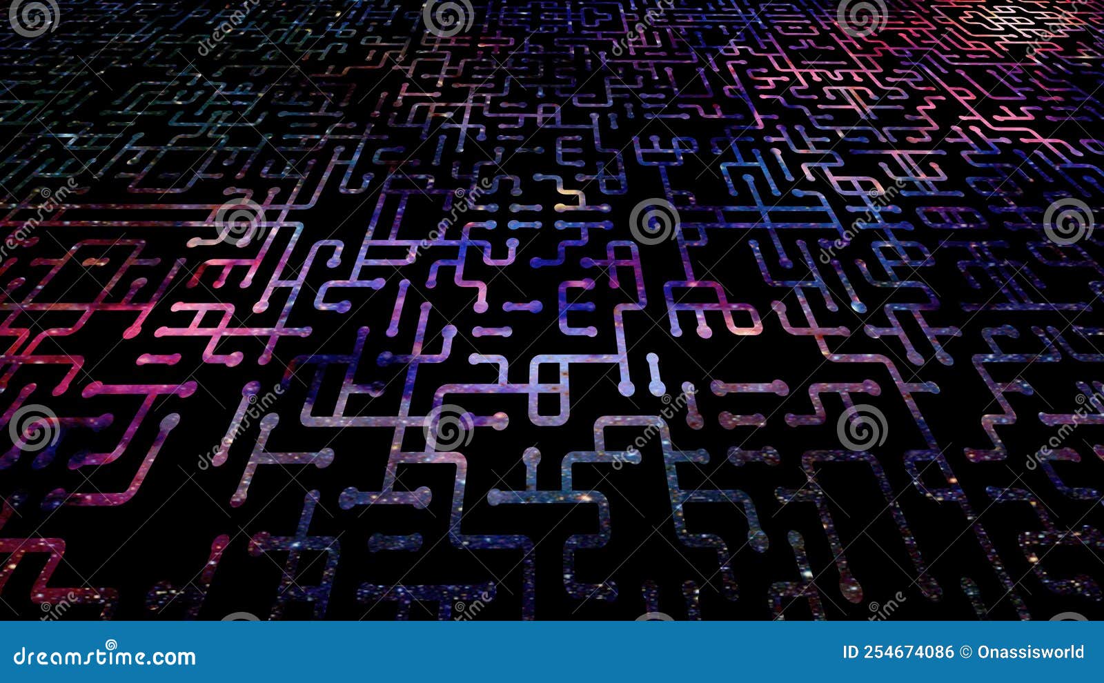 Space Universe Cosmos Technology PCB Abstract Background Stock ...