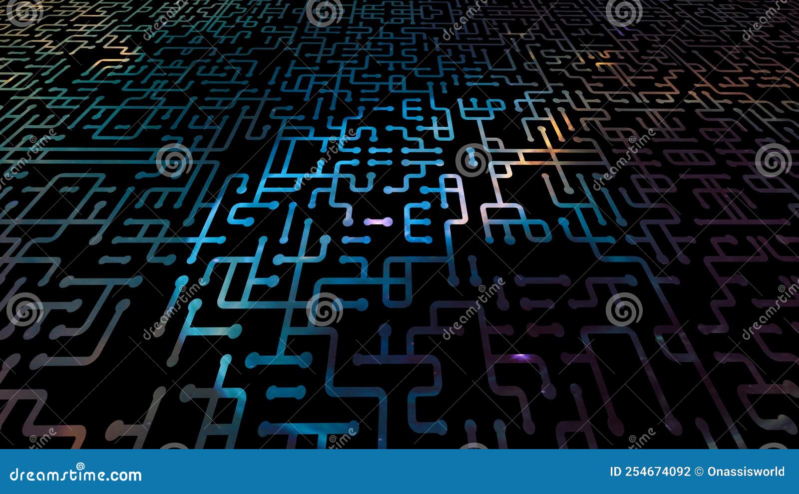 Space Universe Cosmos Technology PCB Abstract Background Stock ...