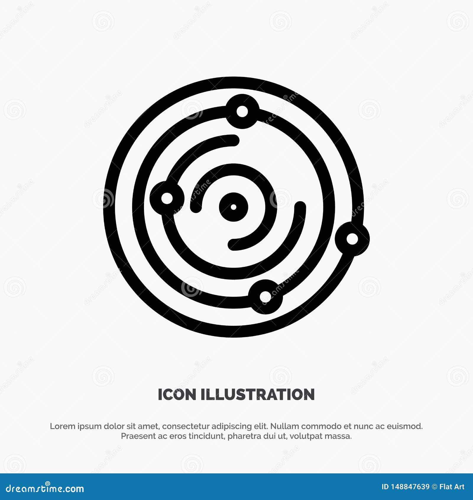 Space, Universe, Medical, Health Line Icon Vector Stock Vector ...