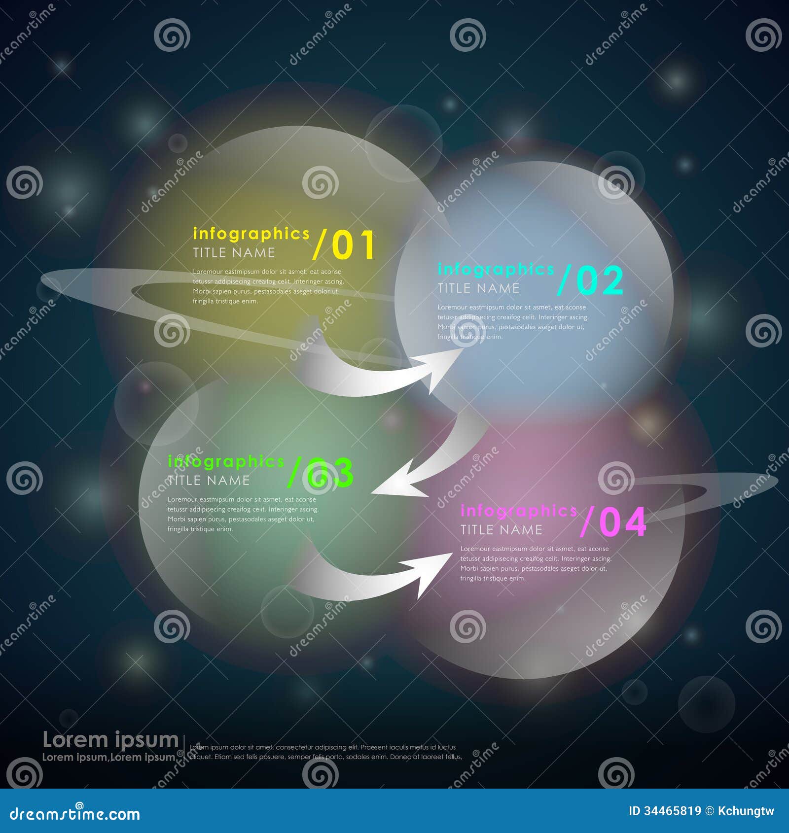 Space Vector Abstract Infographics Stock Vector - Illustration of icons ...