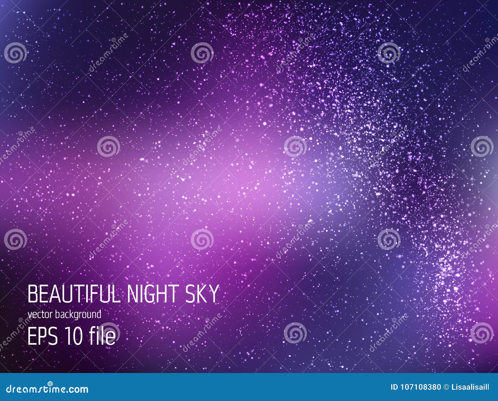 Space Vector Background with Stars. Universe Illustration. Colored ...