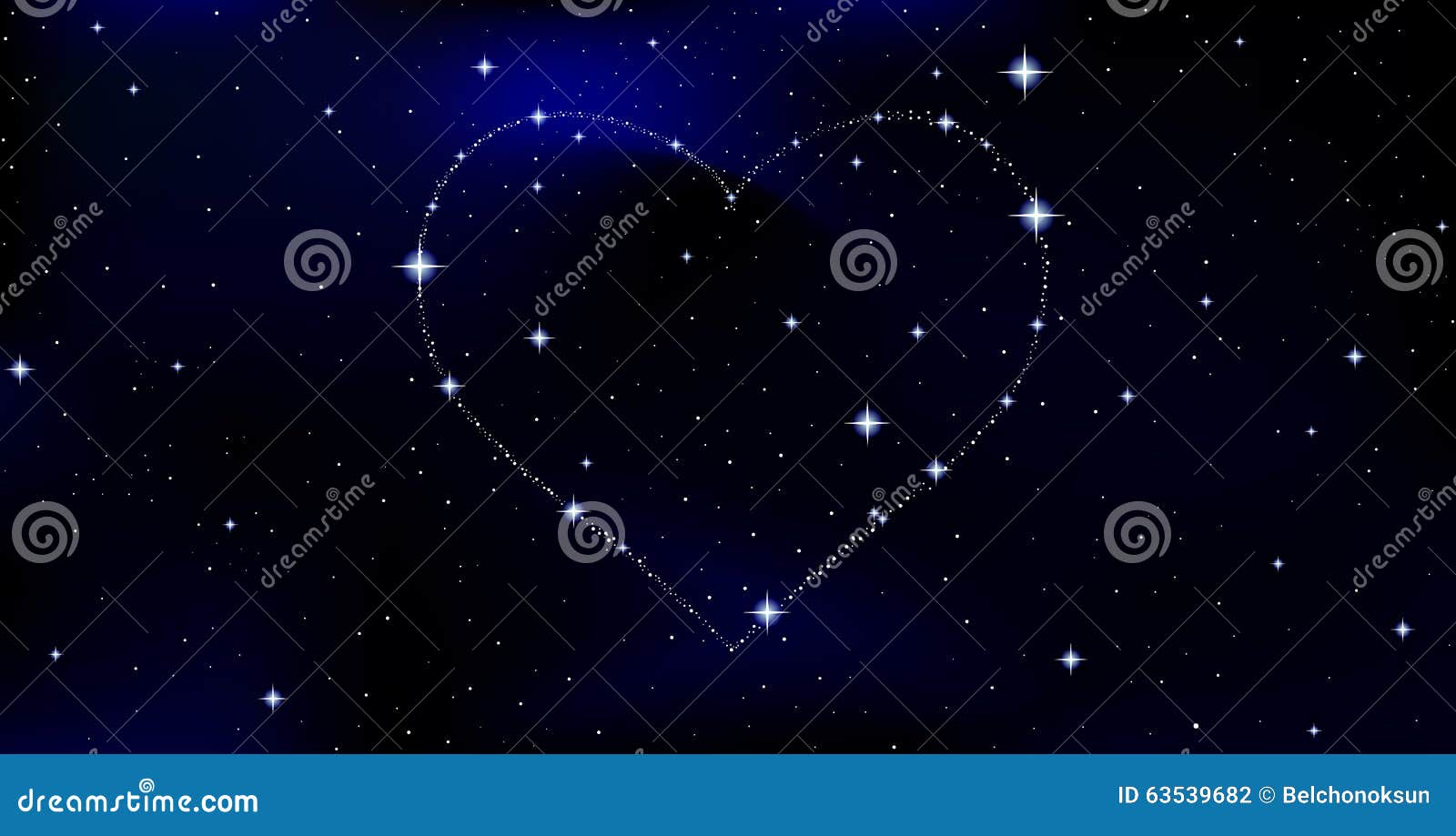 Space Vector Illustration with Starry Heart Stock Vector - Illustration ...