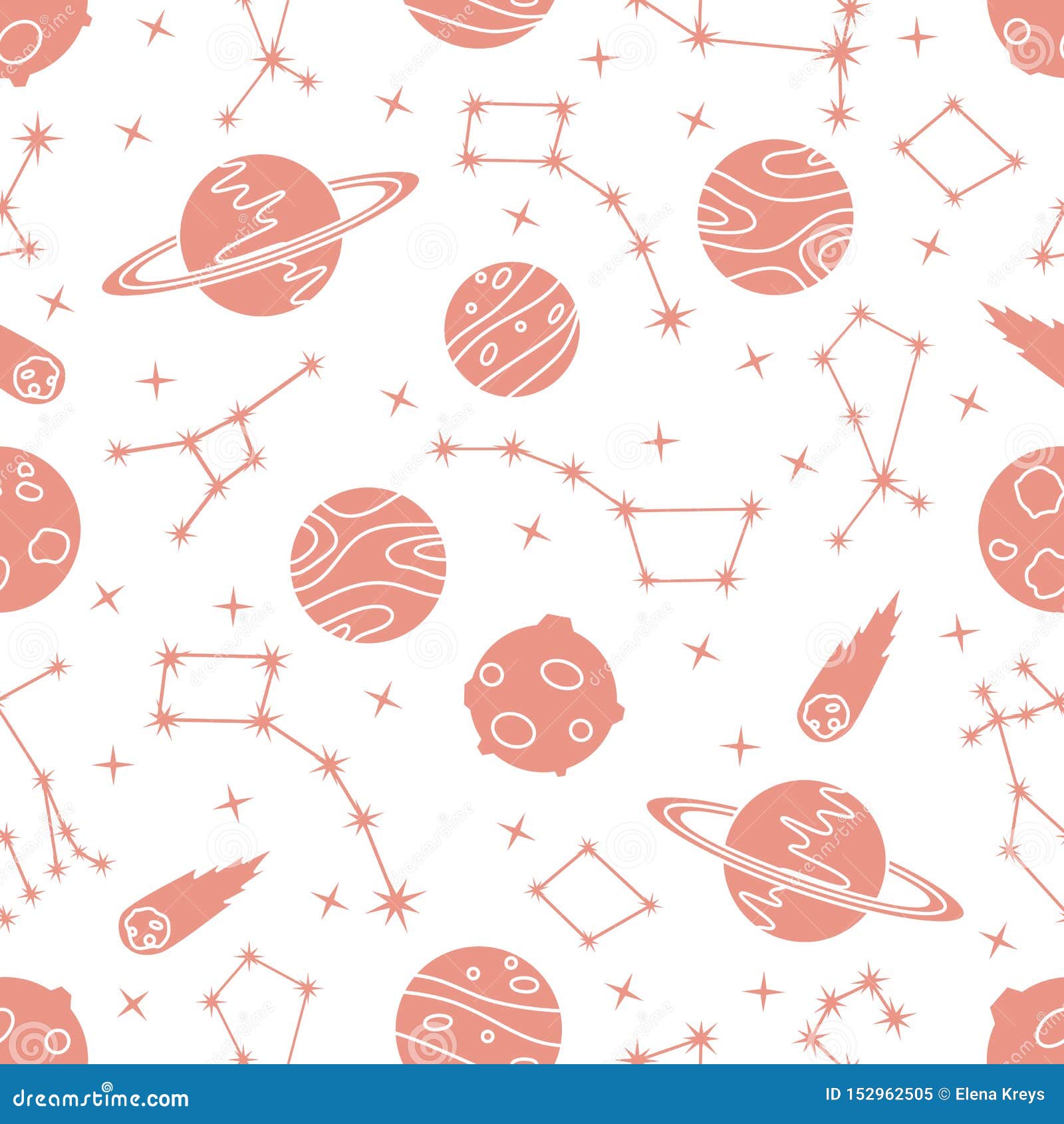 Space Vector Seamless Pattern Astronomy Science Stock Vector ...