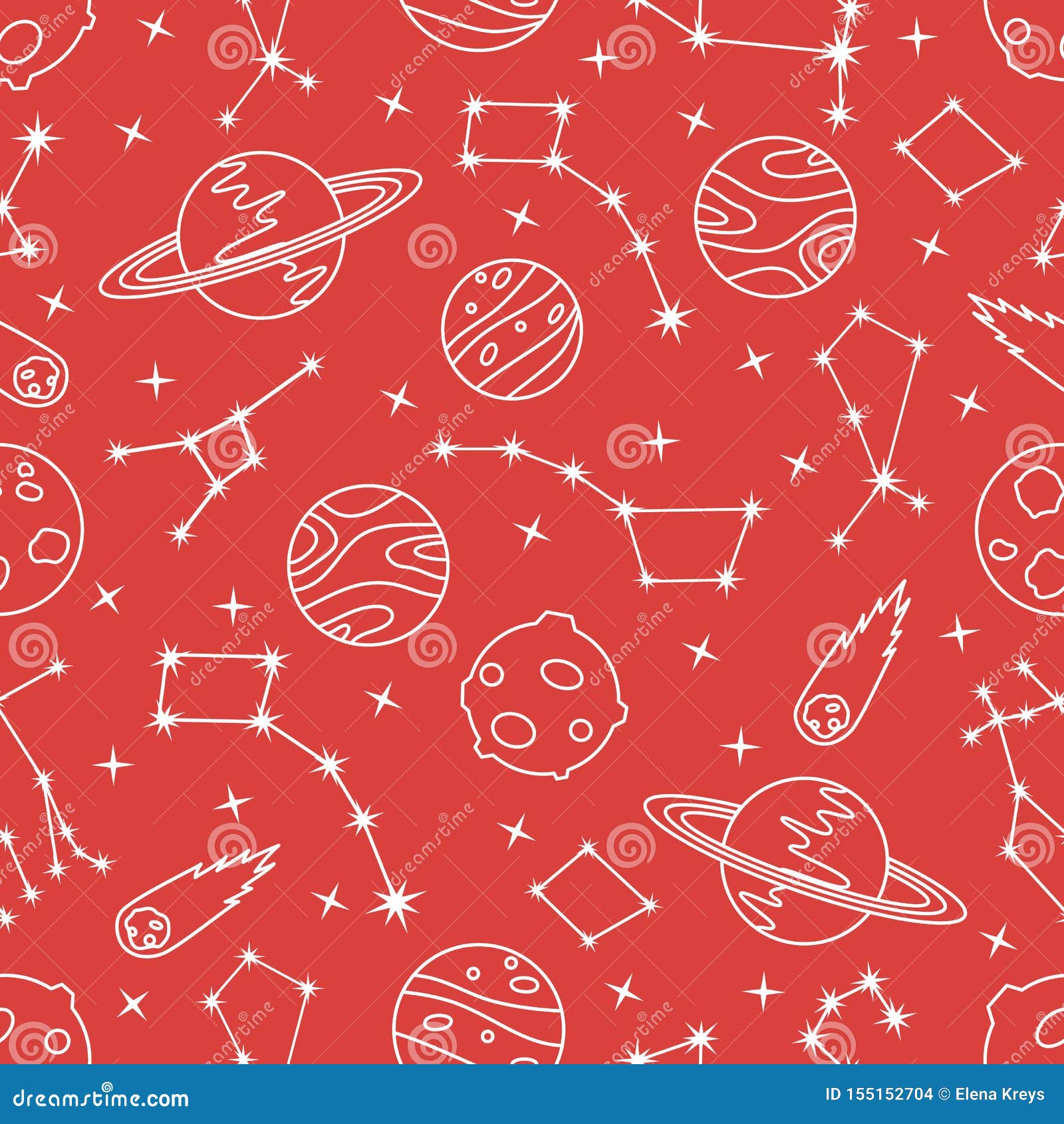 Space Vector Seamless Pattern Astronomy Science Stock Vector - Illustration of observation ...