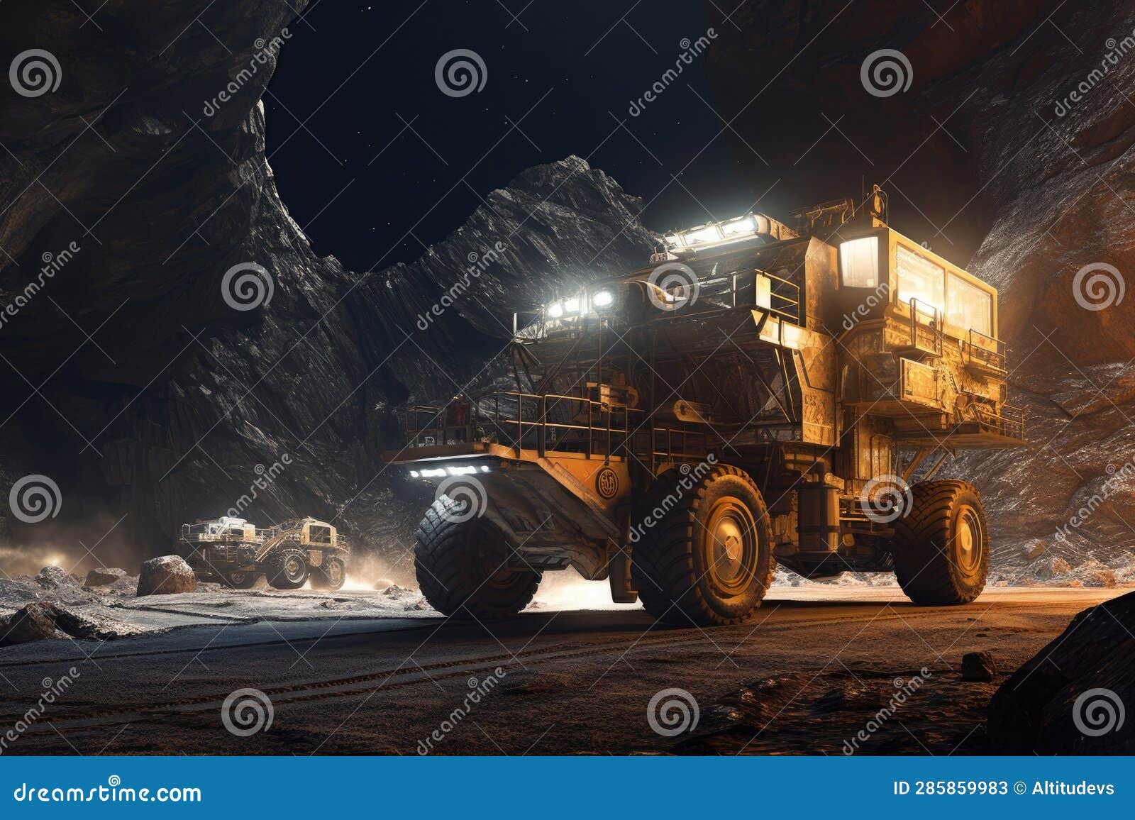 Space Vehicles Transporting Mined Resources To Earth Stock Image ...