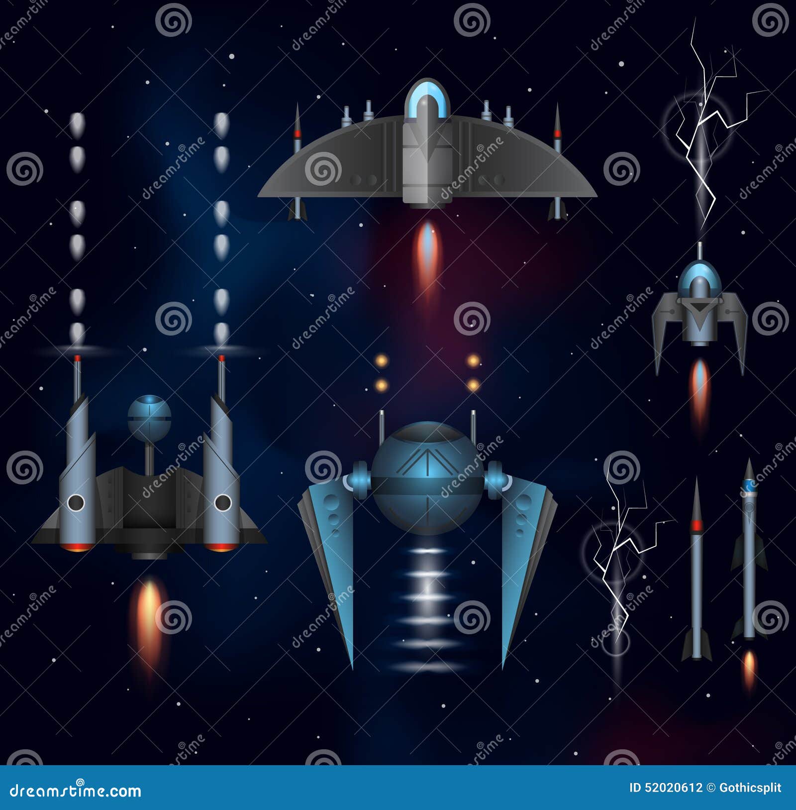 Space video game concept stock vector. Illustration of shooting - 52020612