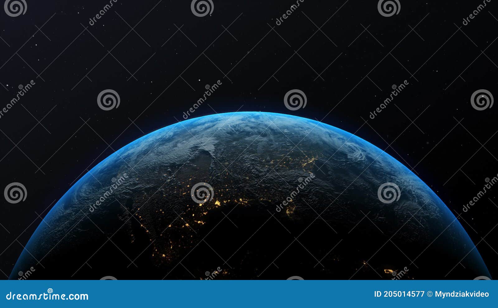 Space View of the Earth. Ultra Realistic 3D Animation. Stock ...