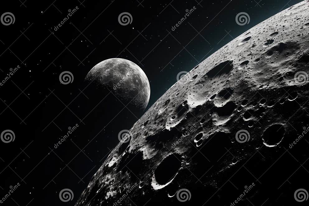 Space View from Moon stock image. Image of science, moon - 286061639