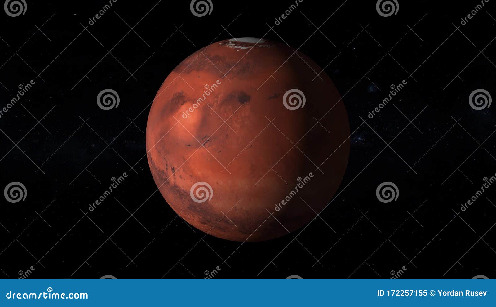 Space View on Planet Mars, Rotating 360 Degrees. Stock Video - Video of ...