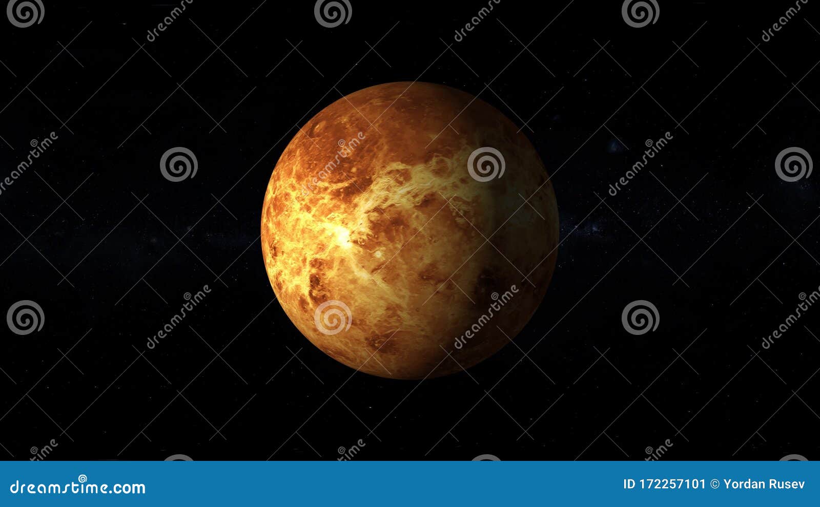 Space View on Planet Venus, Rotating 360 Degrees. Stock Video - Video ...