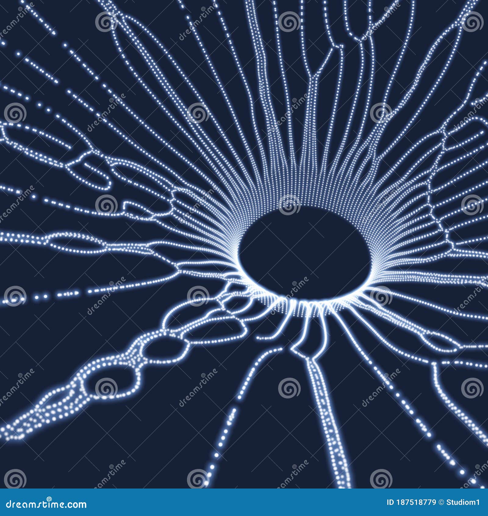Space Vortex. Black Hole Made from Flying Particles Stock Vector ...