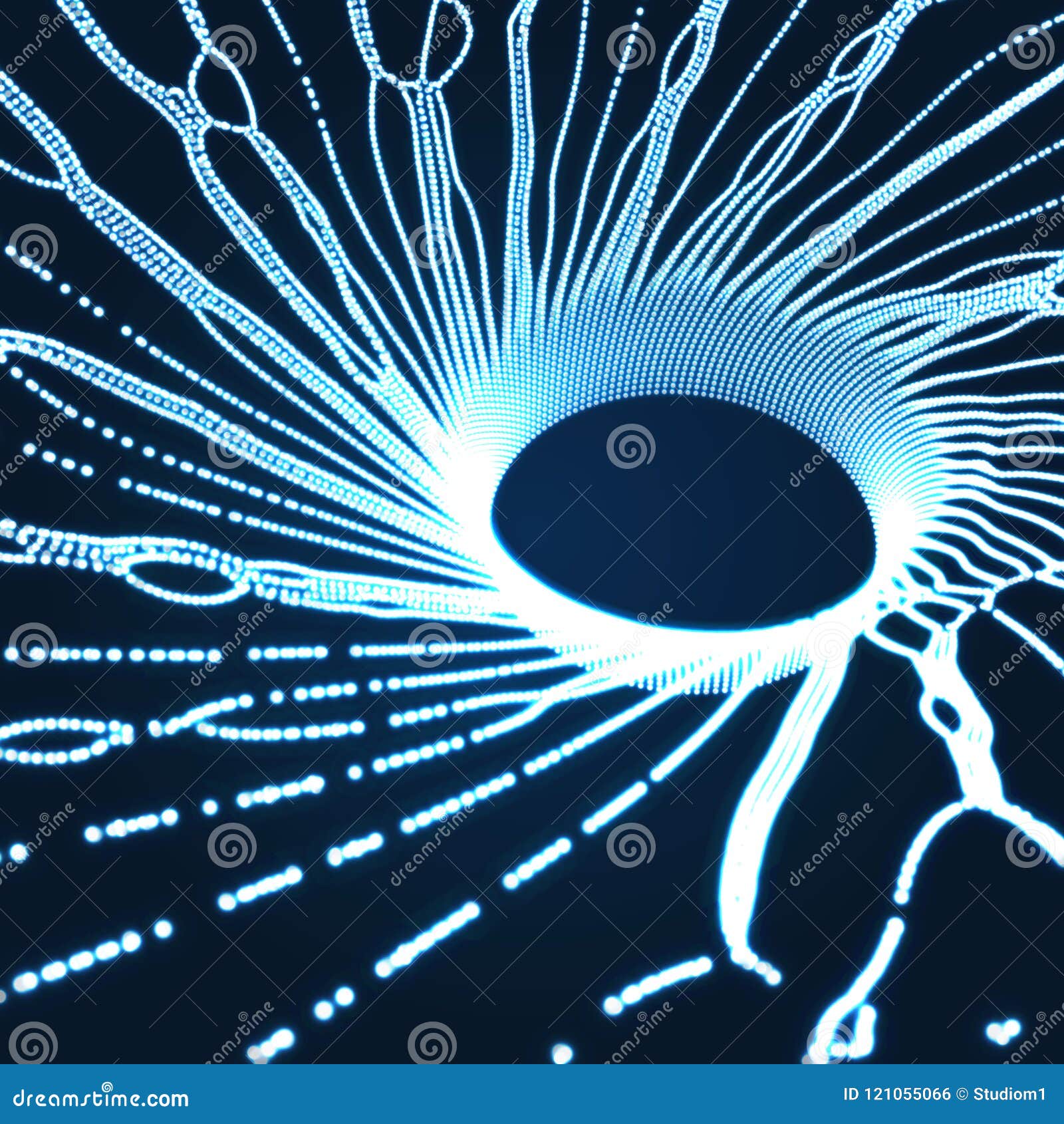 Space Vortex. Black Hole Made from Flying Particles. Abstract ...