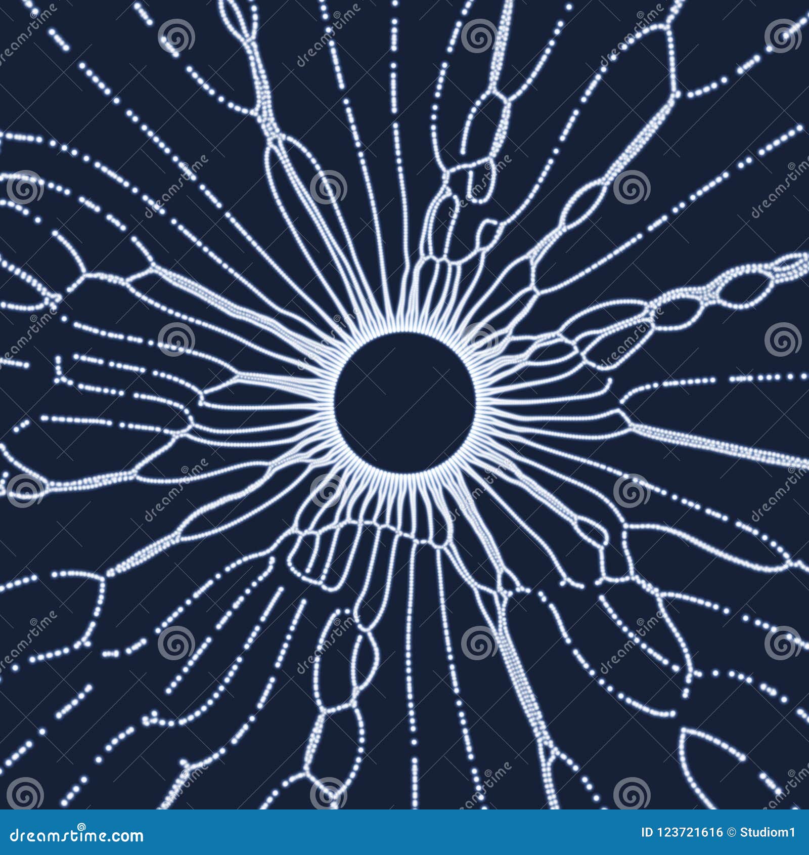 Space Vortex. Black Hole Made from Flying Particles Stock Vector ...