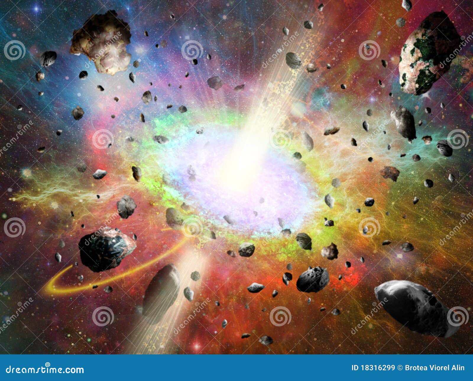 Space vortex fantasy stock illustration. Illustration of colorful ...