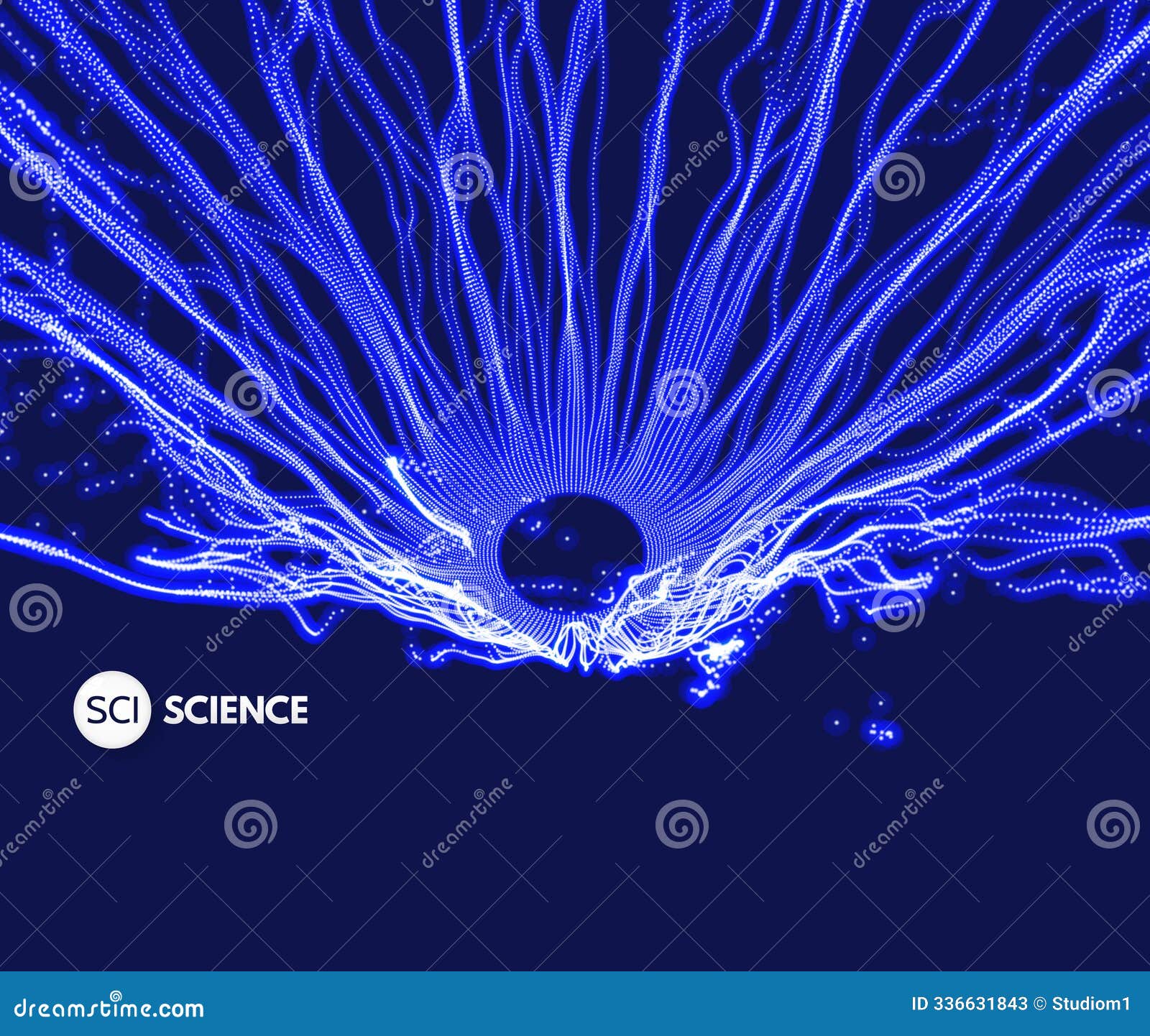 Space Vortex. Hole Made from Flying Particles. Abstract Background ...