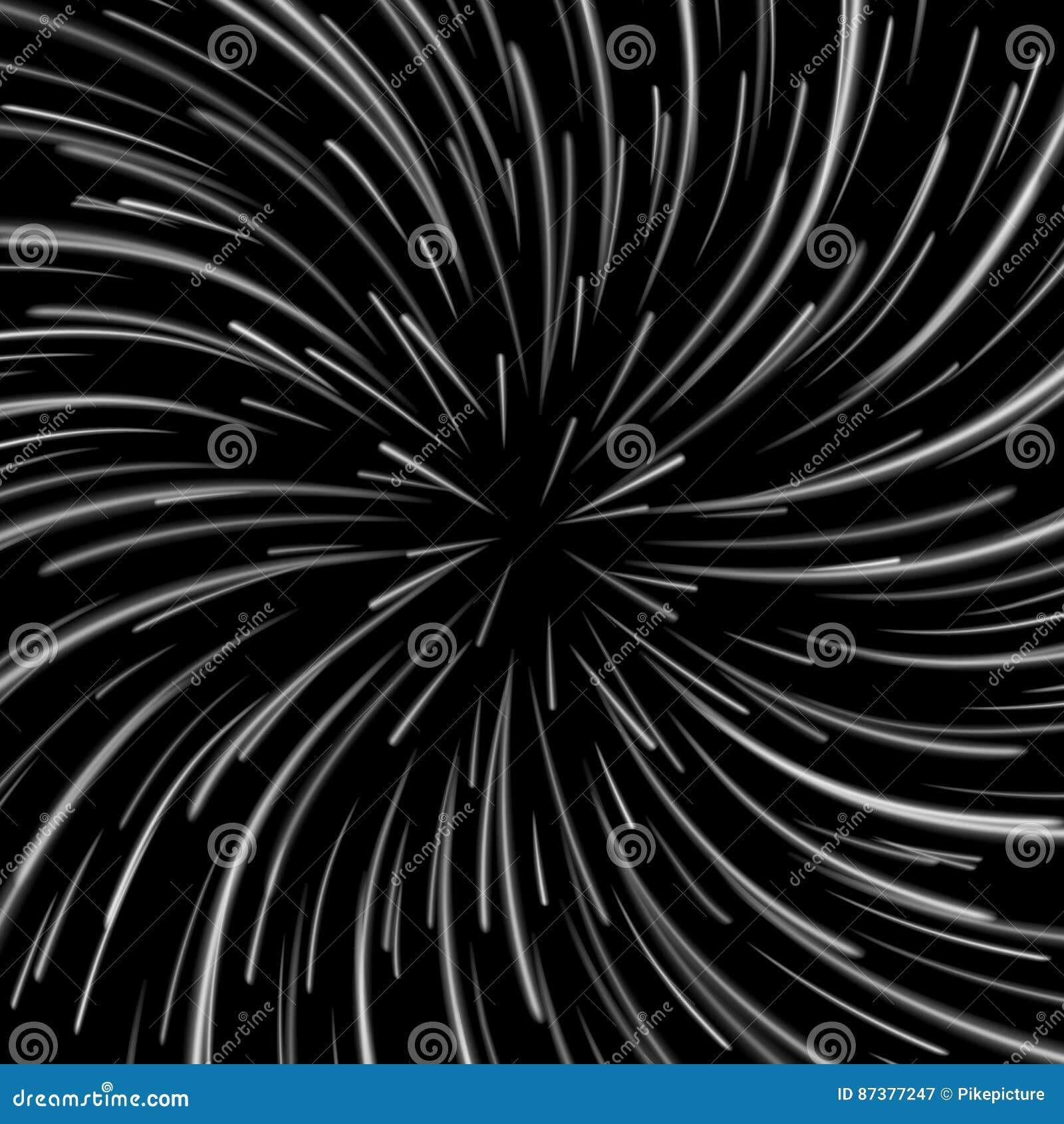 Space Vortex Vector. Abstract Background with Star Warp, Stars Burst or ...