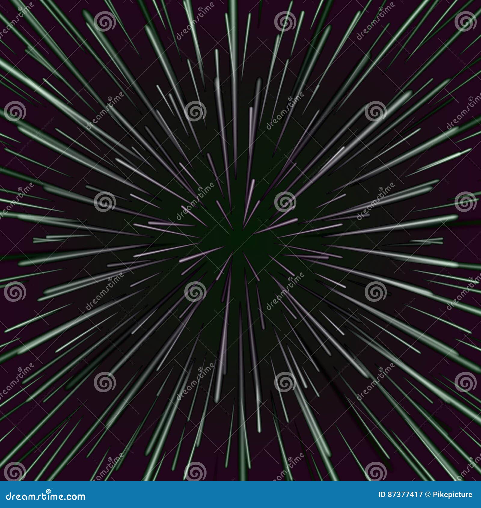 Space Vortex Vector. Abstract Background with Star Warp, Stars Burst or ...