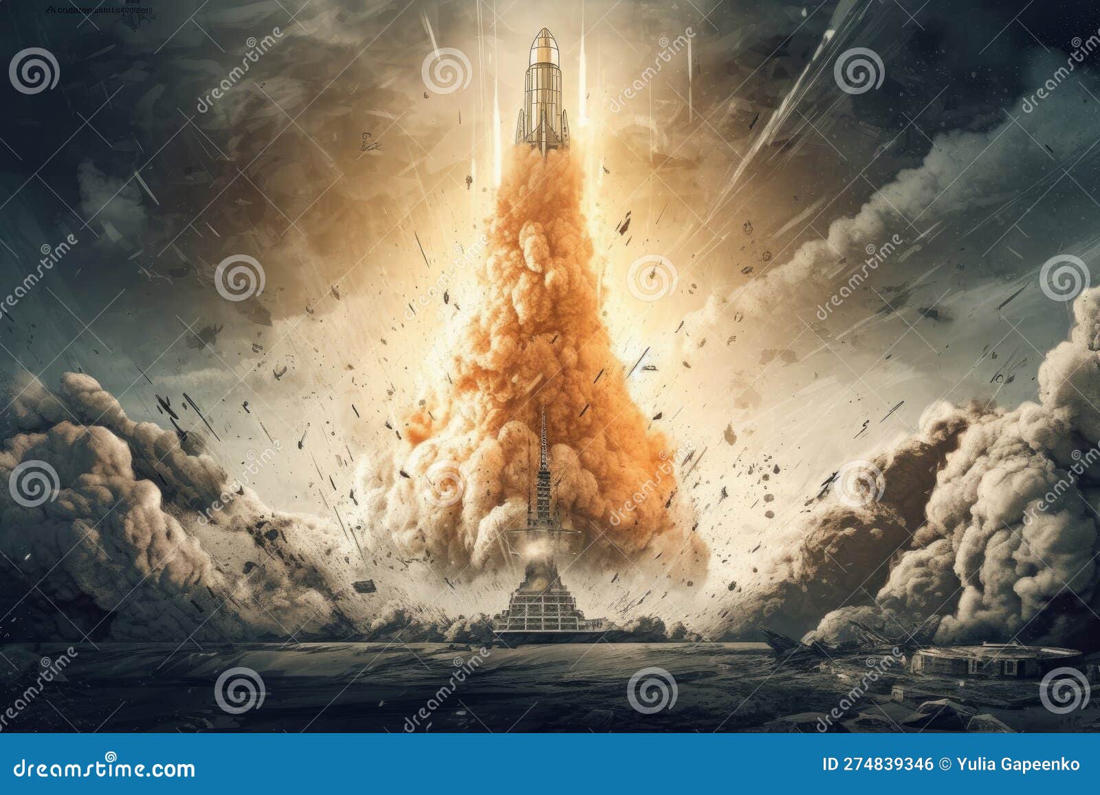 Space Wallpaper Rocket Launch Explosion with Fire Exploding ...