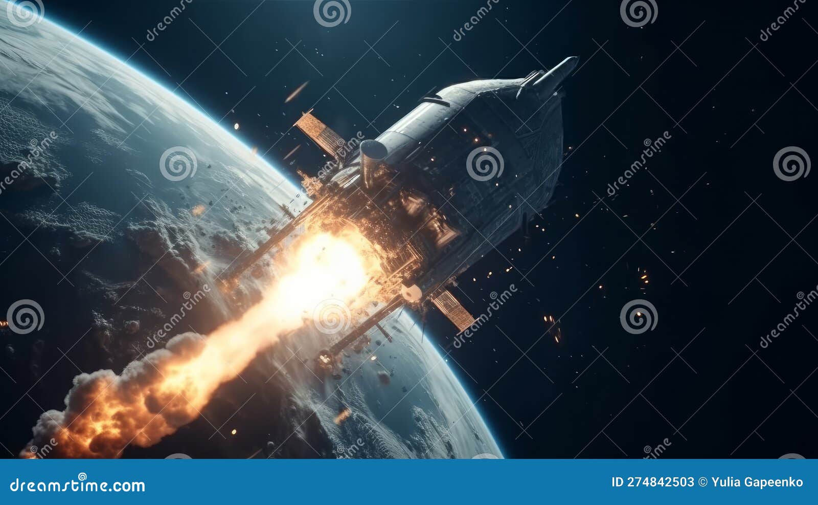 Space Wallpaper Rocket Launch Explosion with Fire Exploding ...