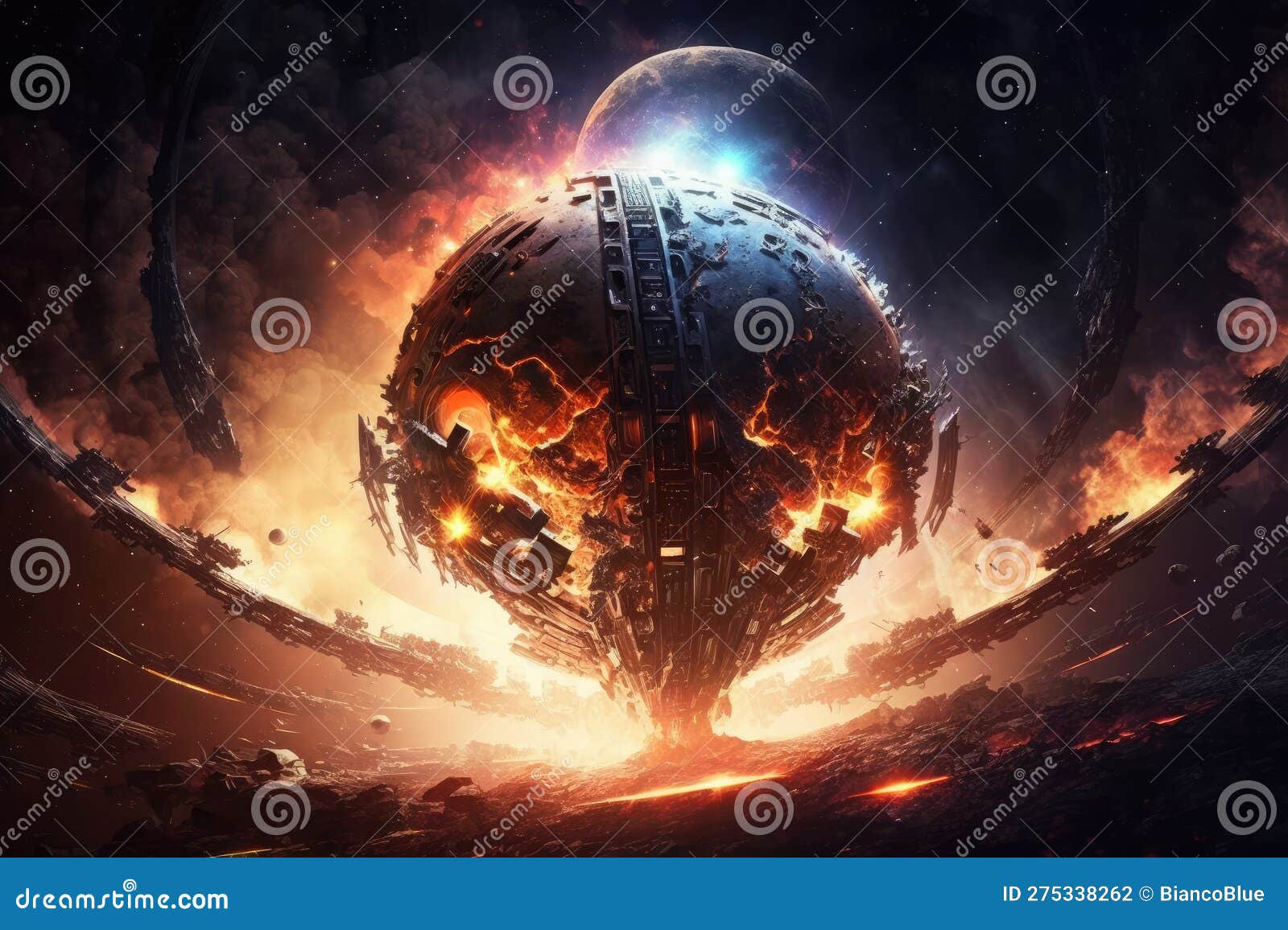 Space War Human and Alien in Outer Space for Star Colony Stock ...