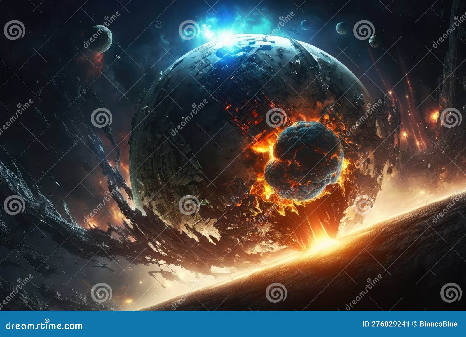 Space War Human and Alien in Outer Space for Star Colony Stock ...