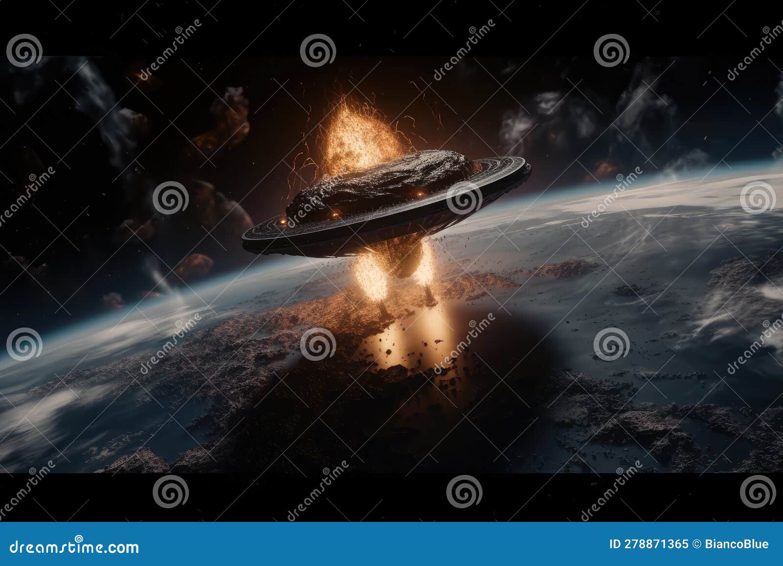 Space War Human and Alien in Outer Space for Star Colony Stock ...