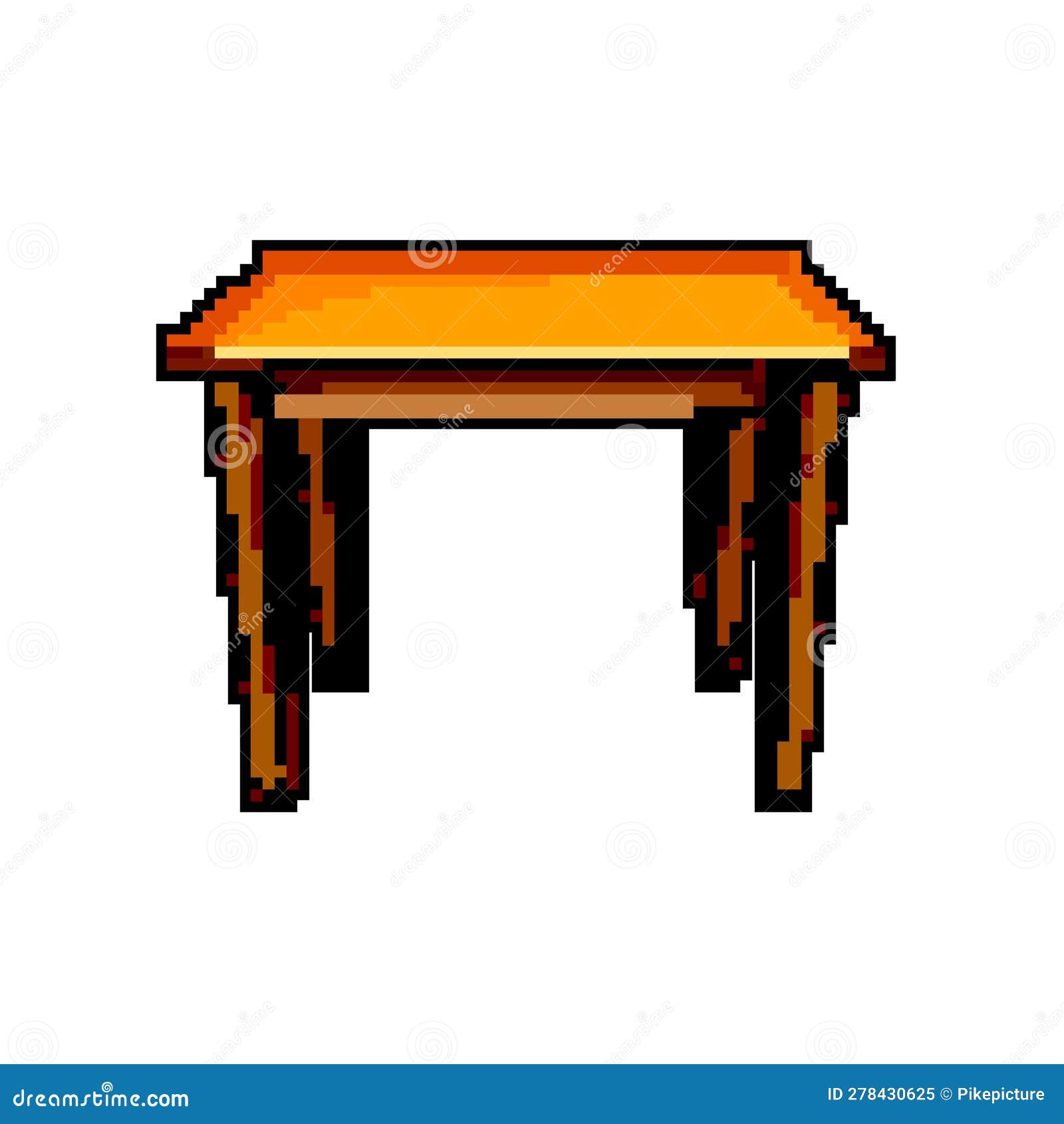 Space Wood Table Game Pixel Art Vector Illustration Stock Vector ...