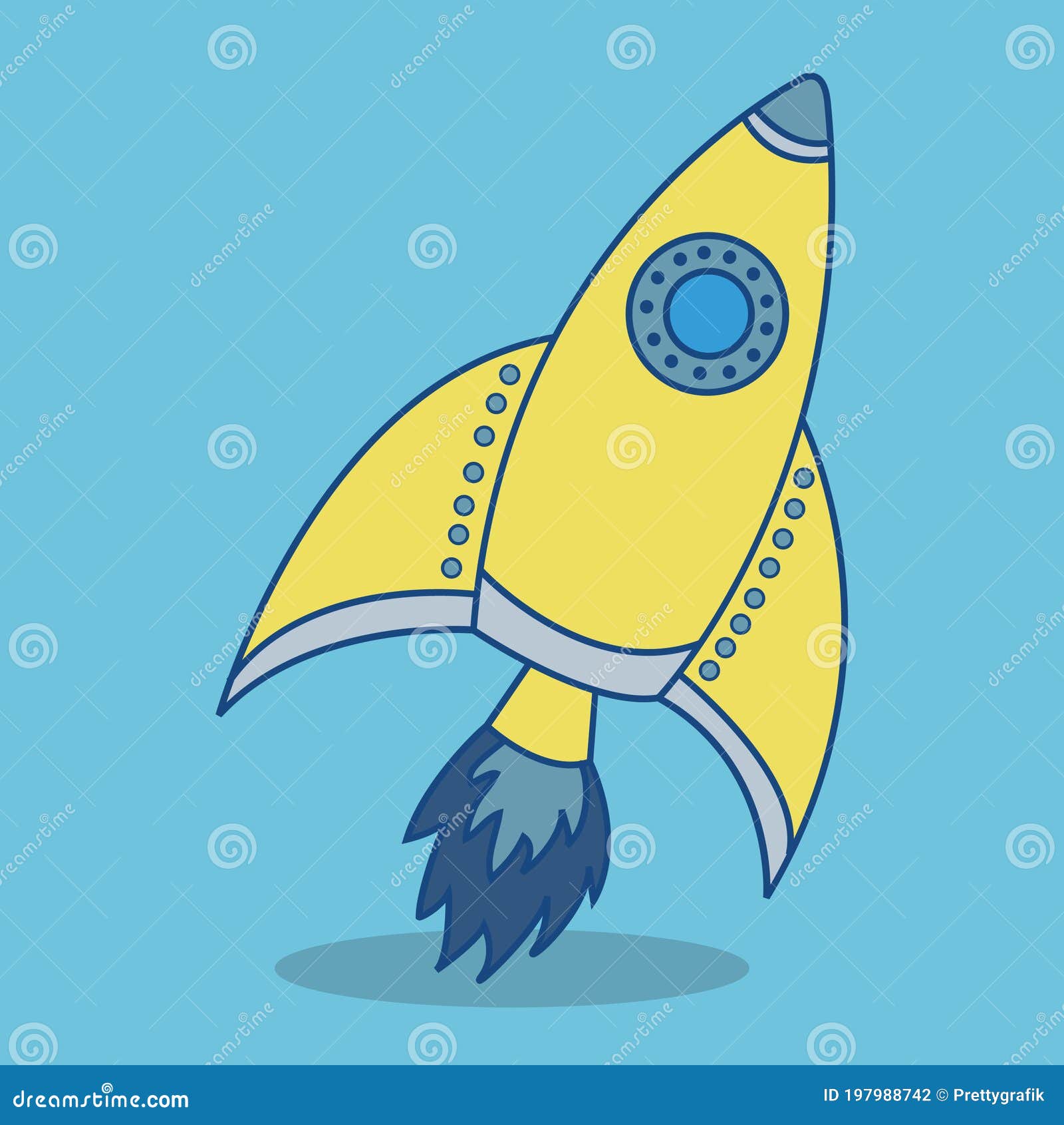 Space yellow shuttle 05 stock vector. Illustration of graphic - 197988742