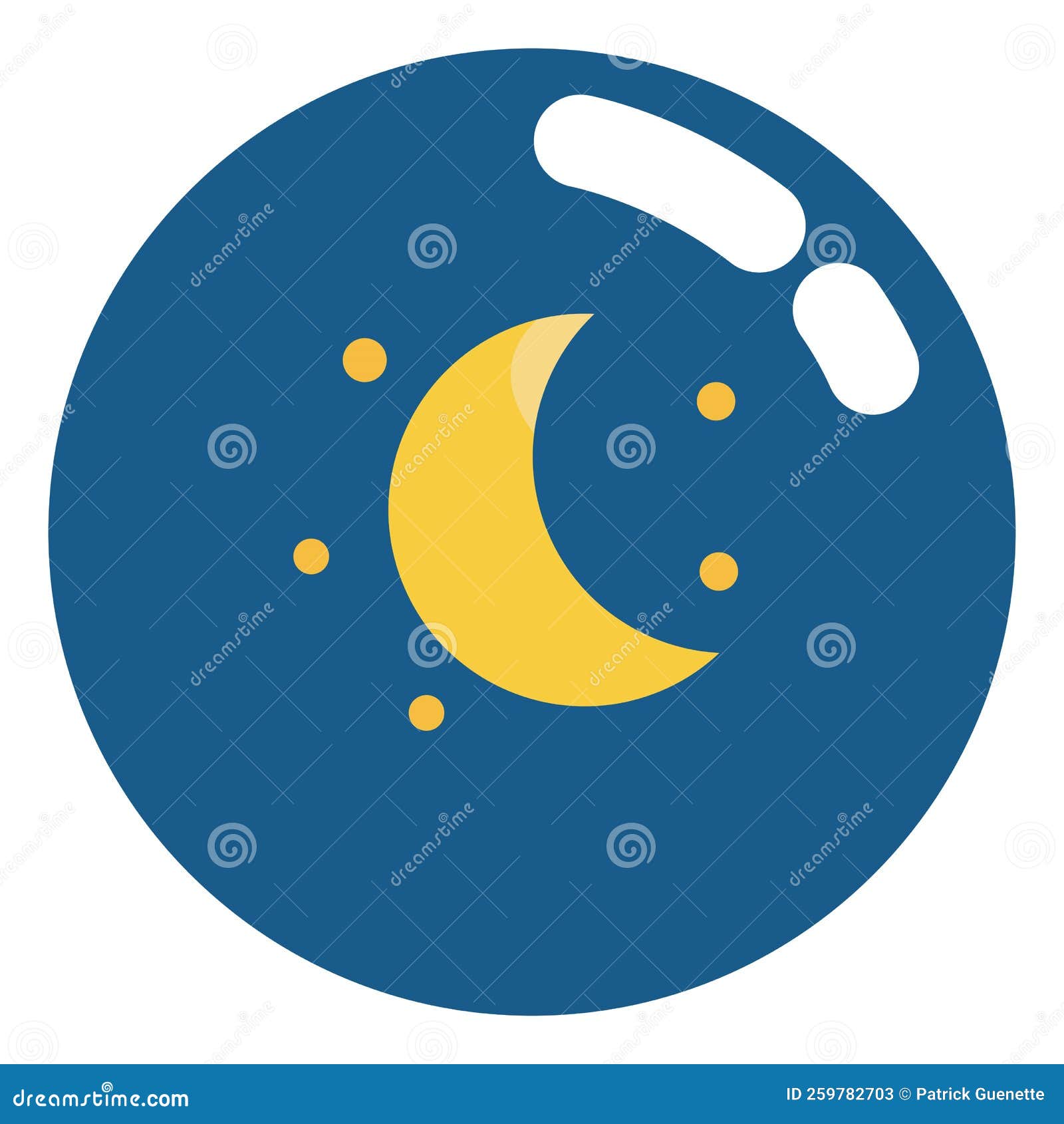 Space young moon, icon stock vector. Illustration of night - 259782703