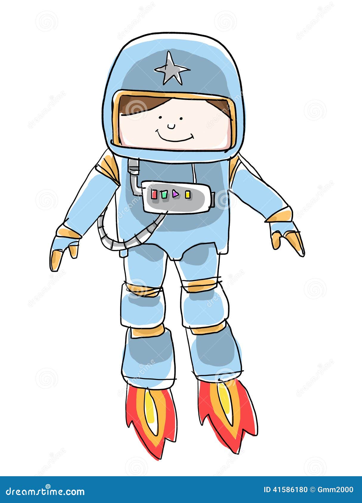 Spaceboy cute stock illustration. Illustration of star - 41586180