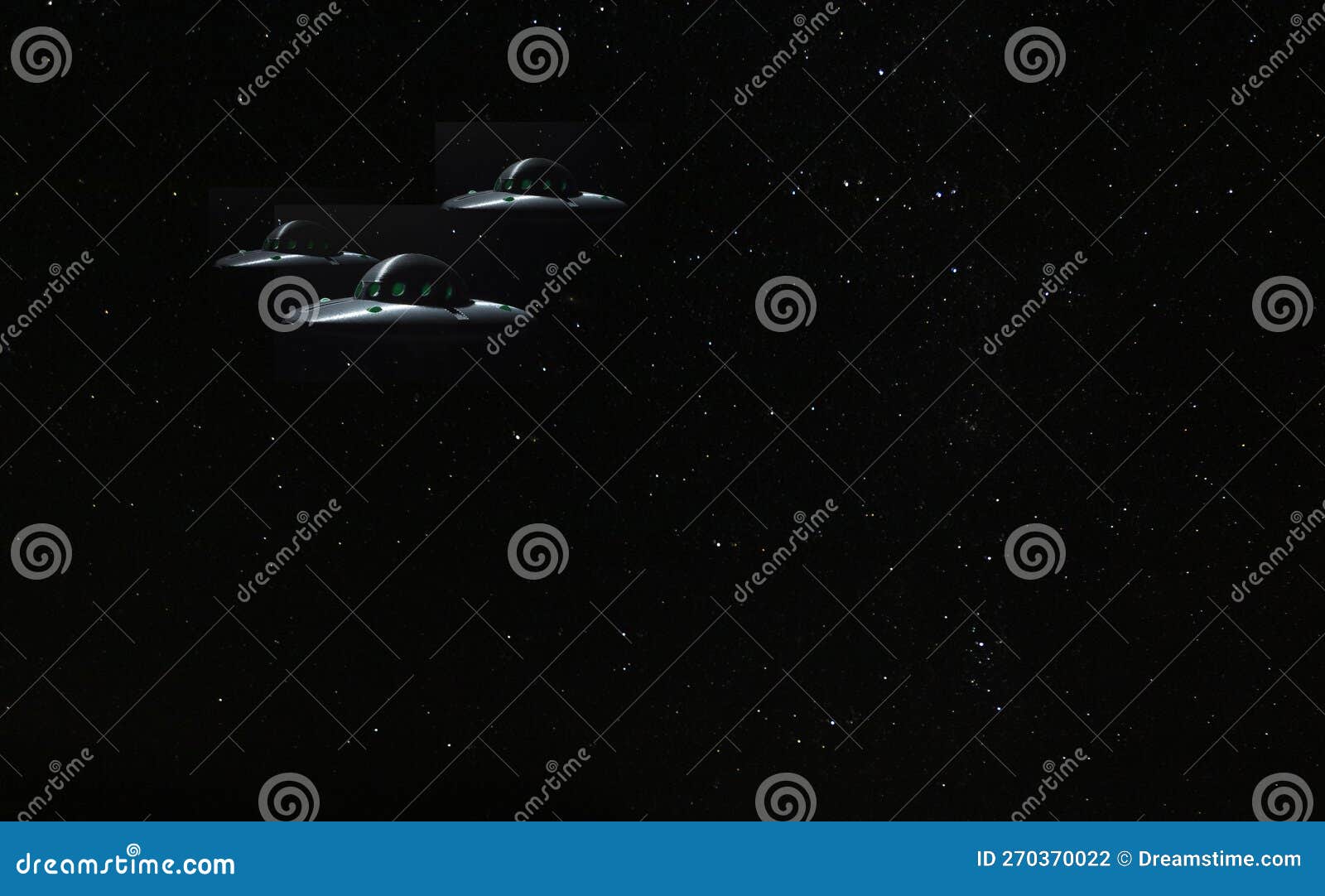 Spacecraft in Attack Formation Stock Illustration - Illustration of ...