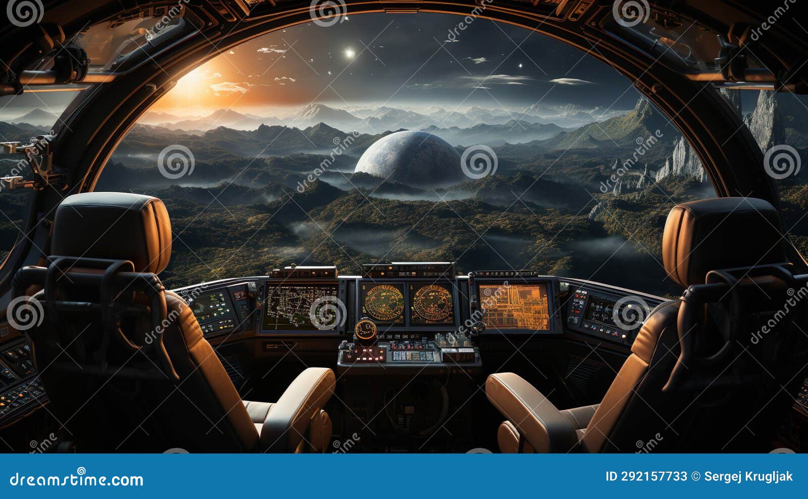 Spacecraft Control Console stock illustration. Illustration of control ...